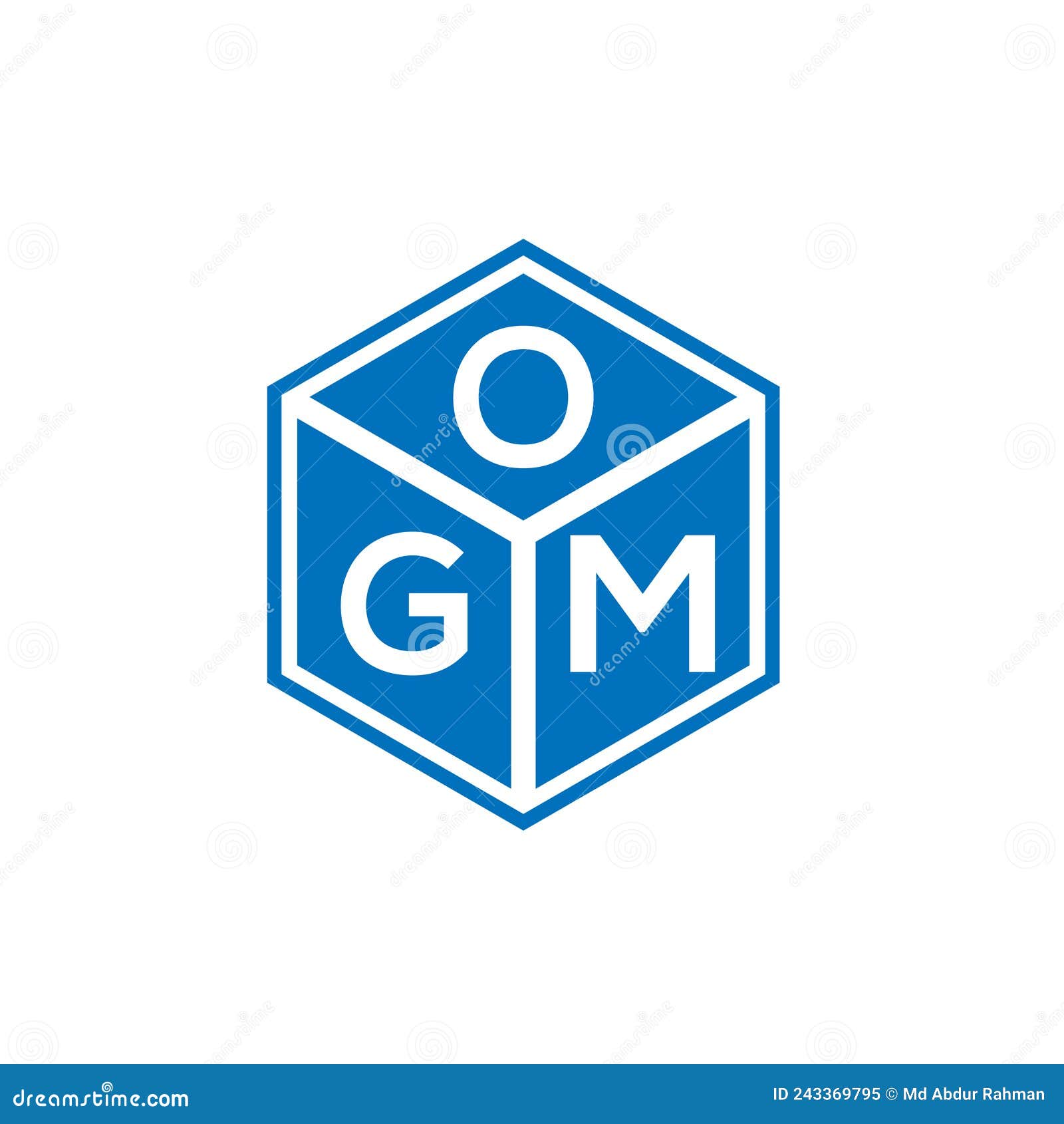 OGM Letter Logo Design on Black Background. OGM Creative Initials ...