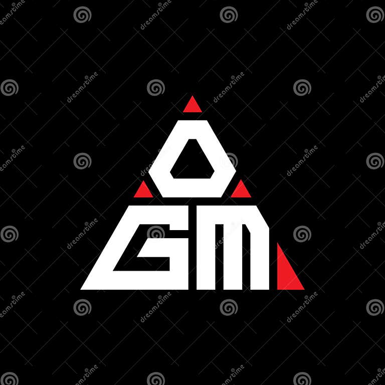 OGM Triangle Letter Logo Design with Triangle Shape. OGM Triangle Logo ...