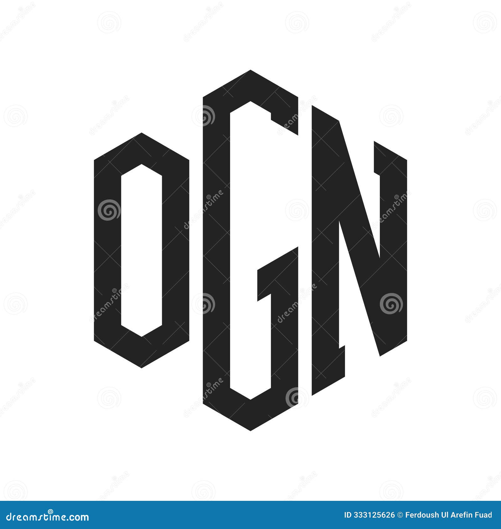 OGN Logo Design. Initial Letter OGN Monogram Logo Using Hexagon Shape ...
