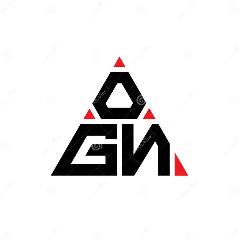 OGN Triangle Letter Logo Design with Triangle Shape. OGN Triangle Logo ...