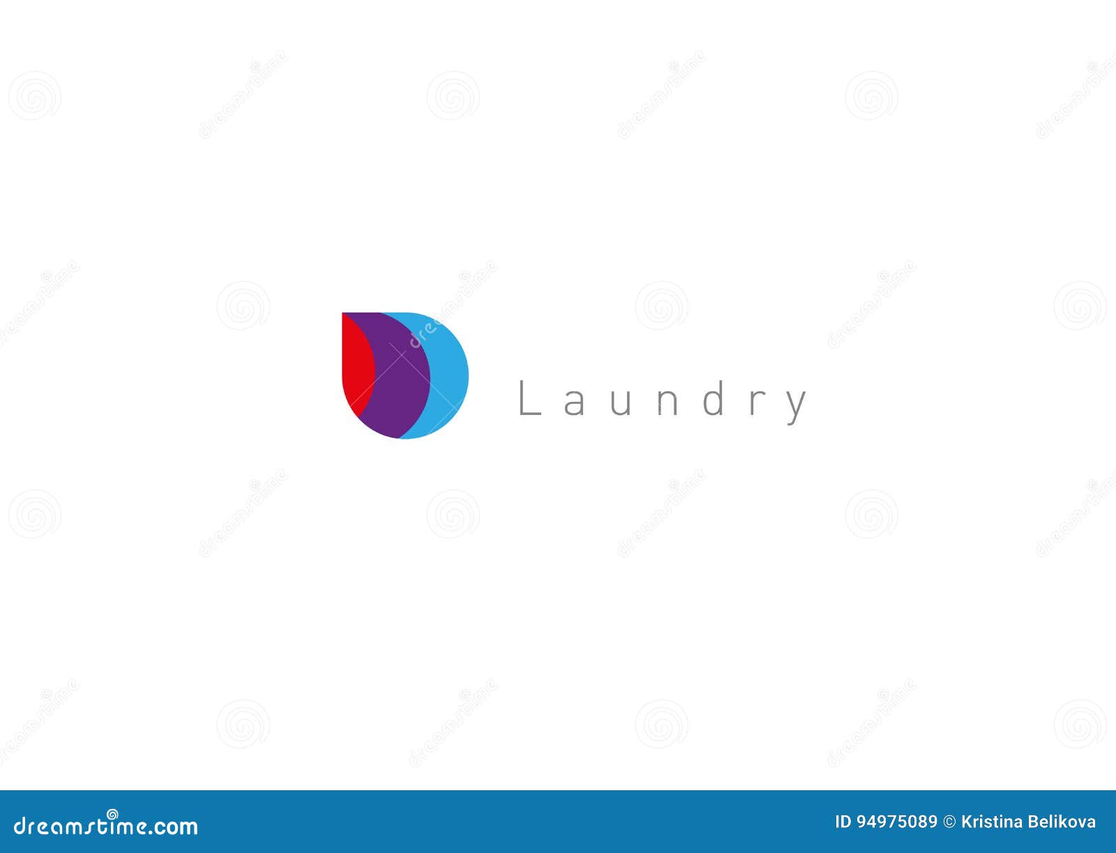 Ogo for Laundry or Dry Cleaning in a Gradient Style Stock Vector ...