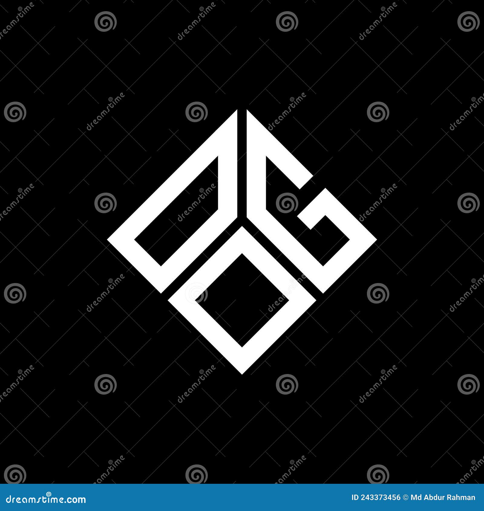 OGO Letter Logo Design on Black Background. OGO Creative Initials ...