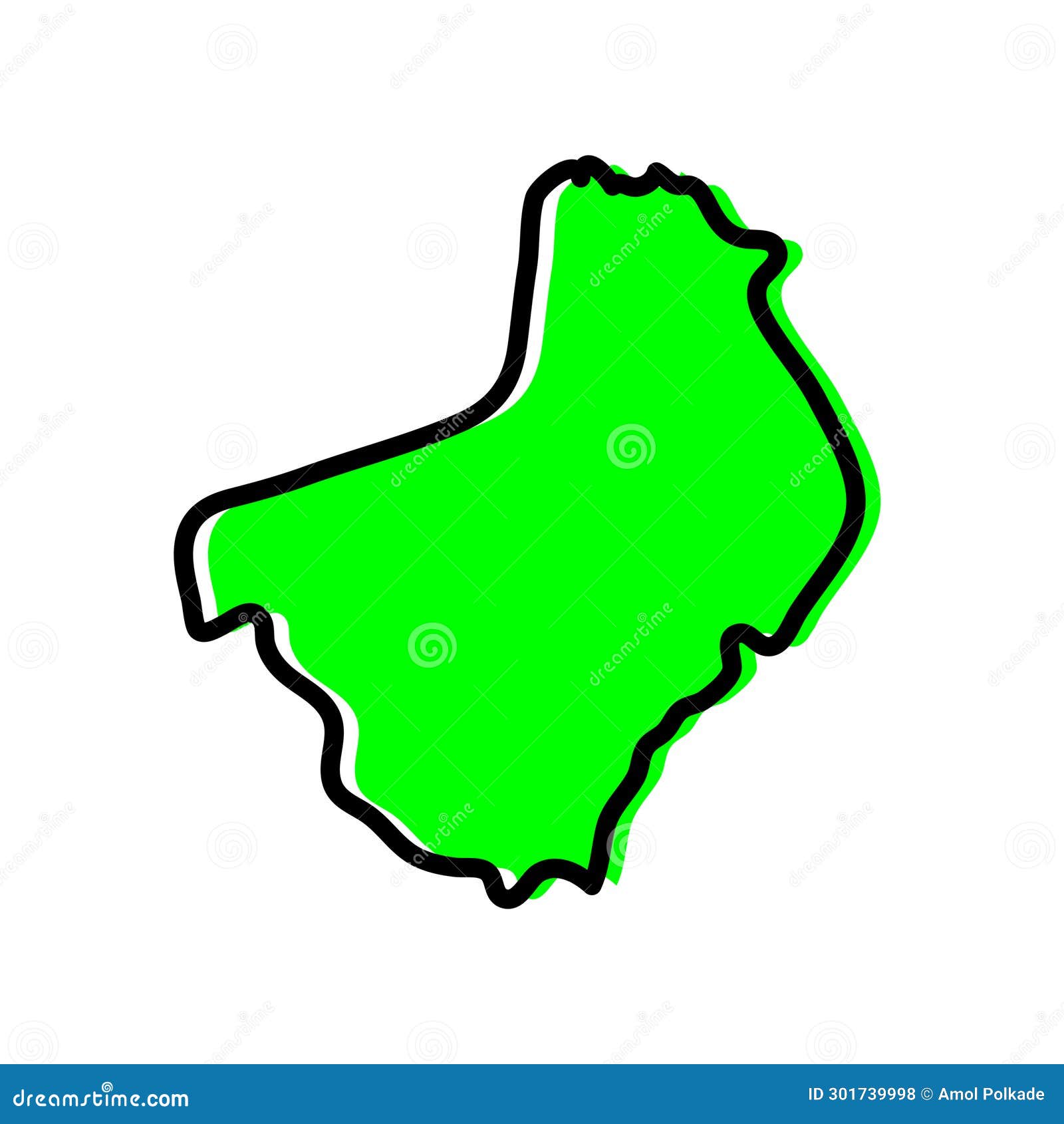 Ogooue-Lolo Province of Gabon Vector Map Stock Illustration ...