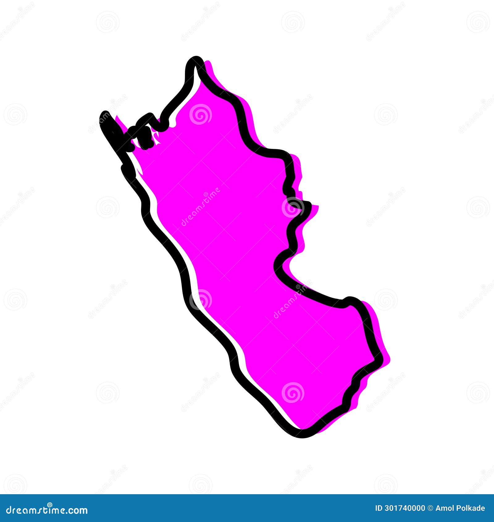 Ogooue-Maritime Province of Gabon Vector Map Stock Illustration ...