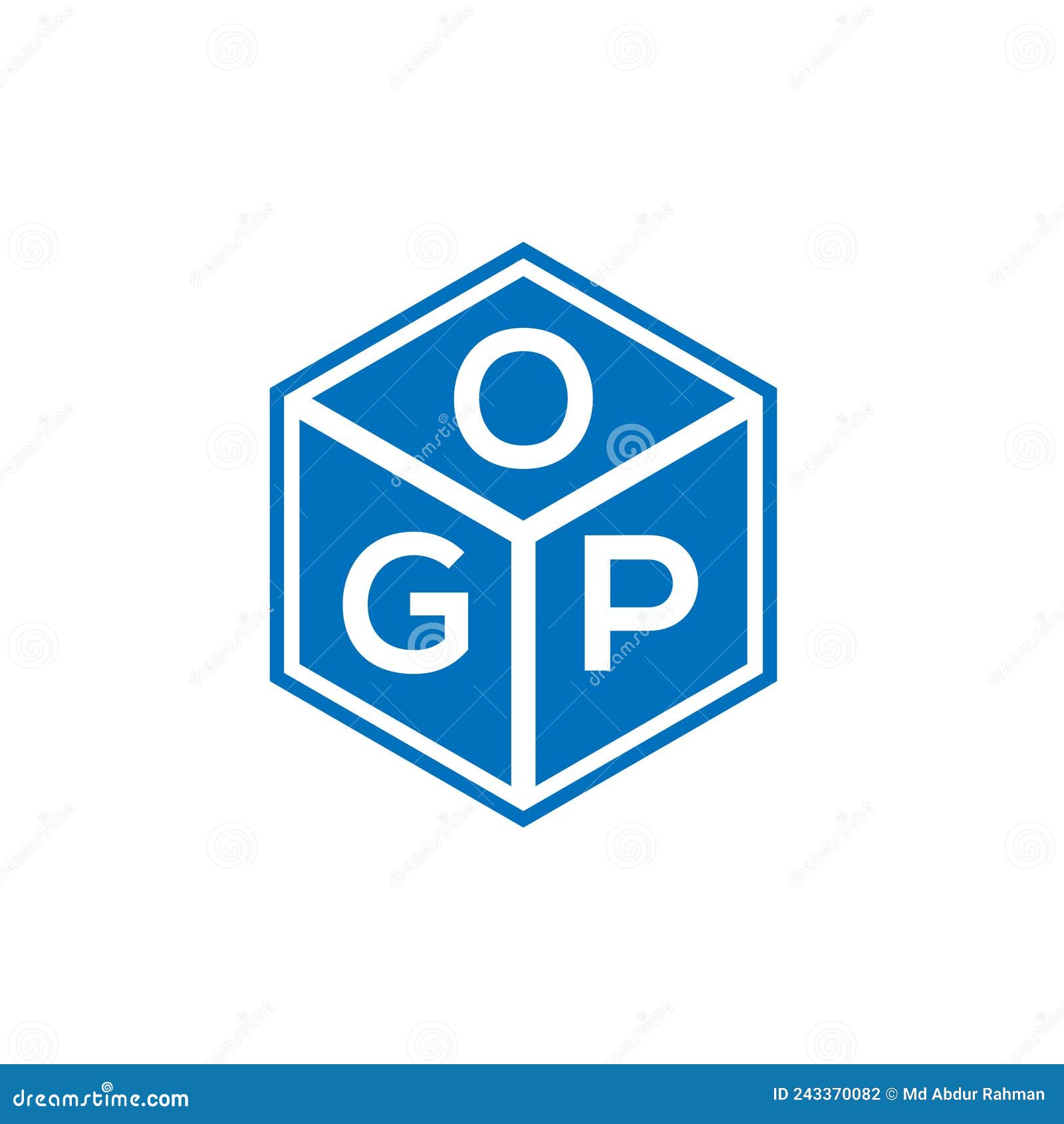 OGP Letter Logo Design on Black Background. OGP Creative Initials ...