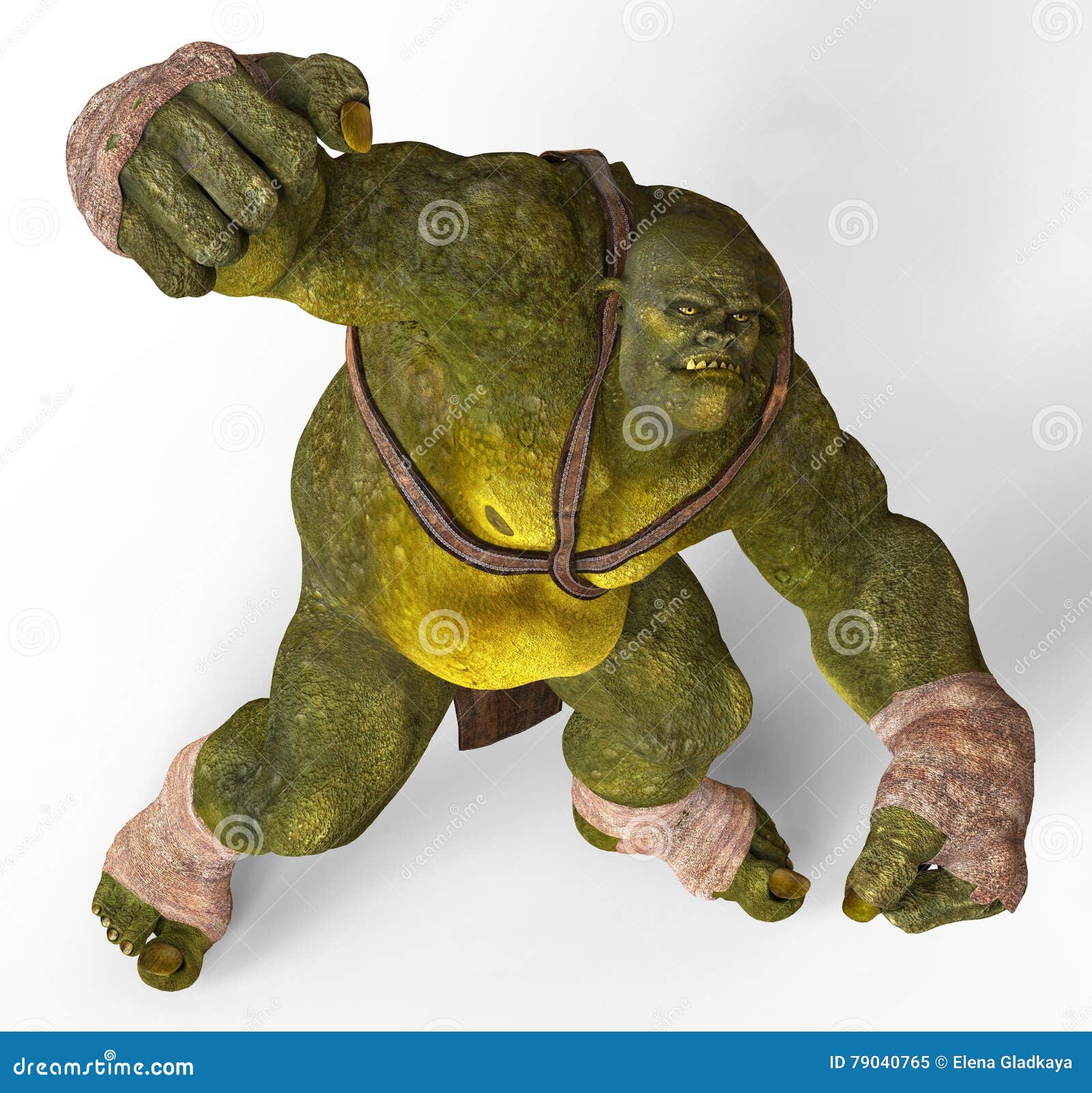 Ogre 3D Illustration stock illustration. Illustration of fright - 79040765