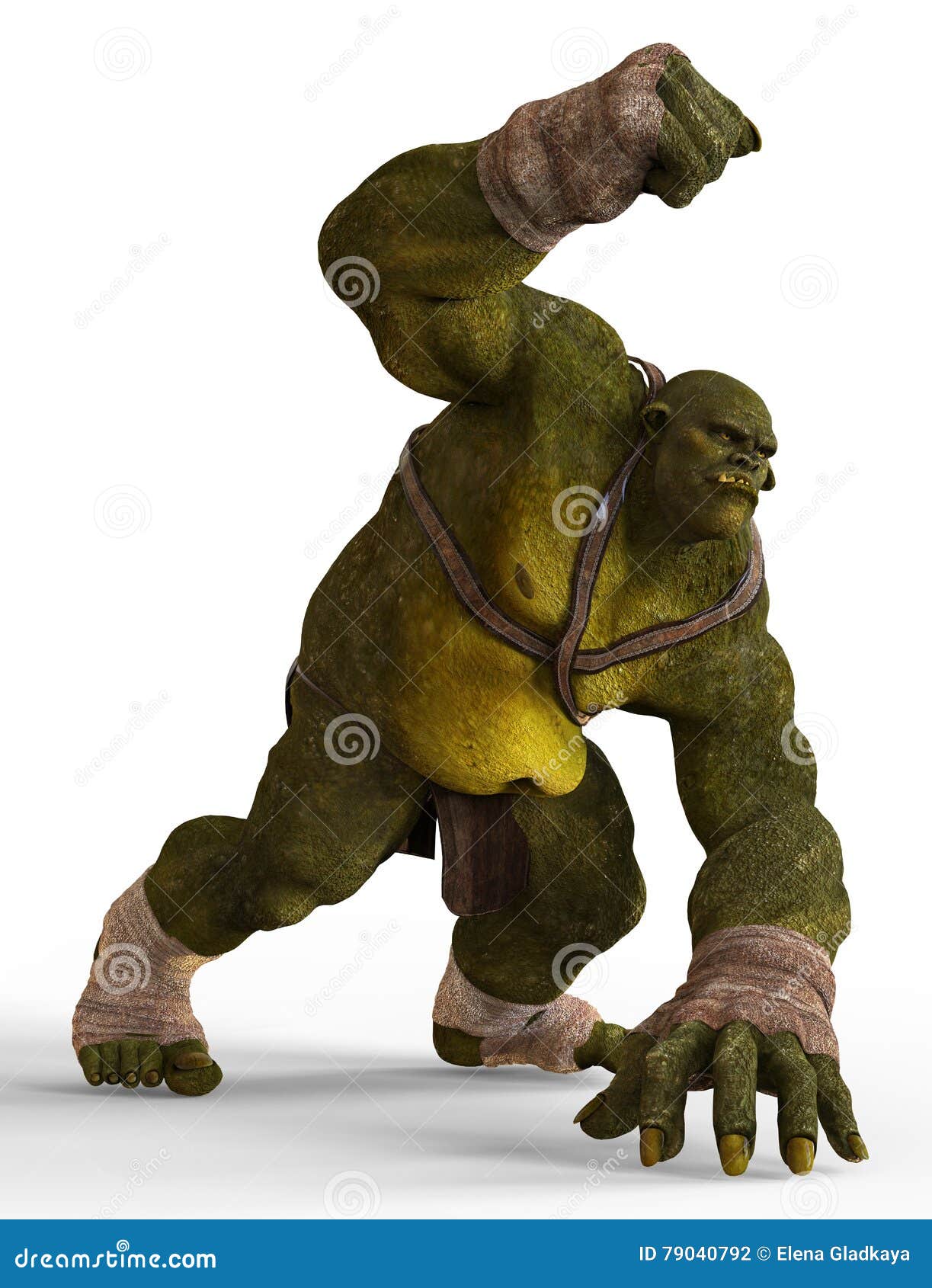 Ogre 3D Illustration stock illustration. Illustration of creature ...