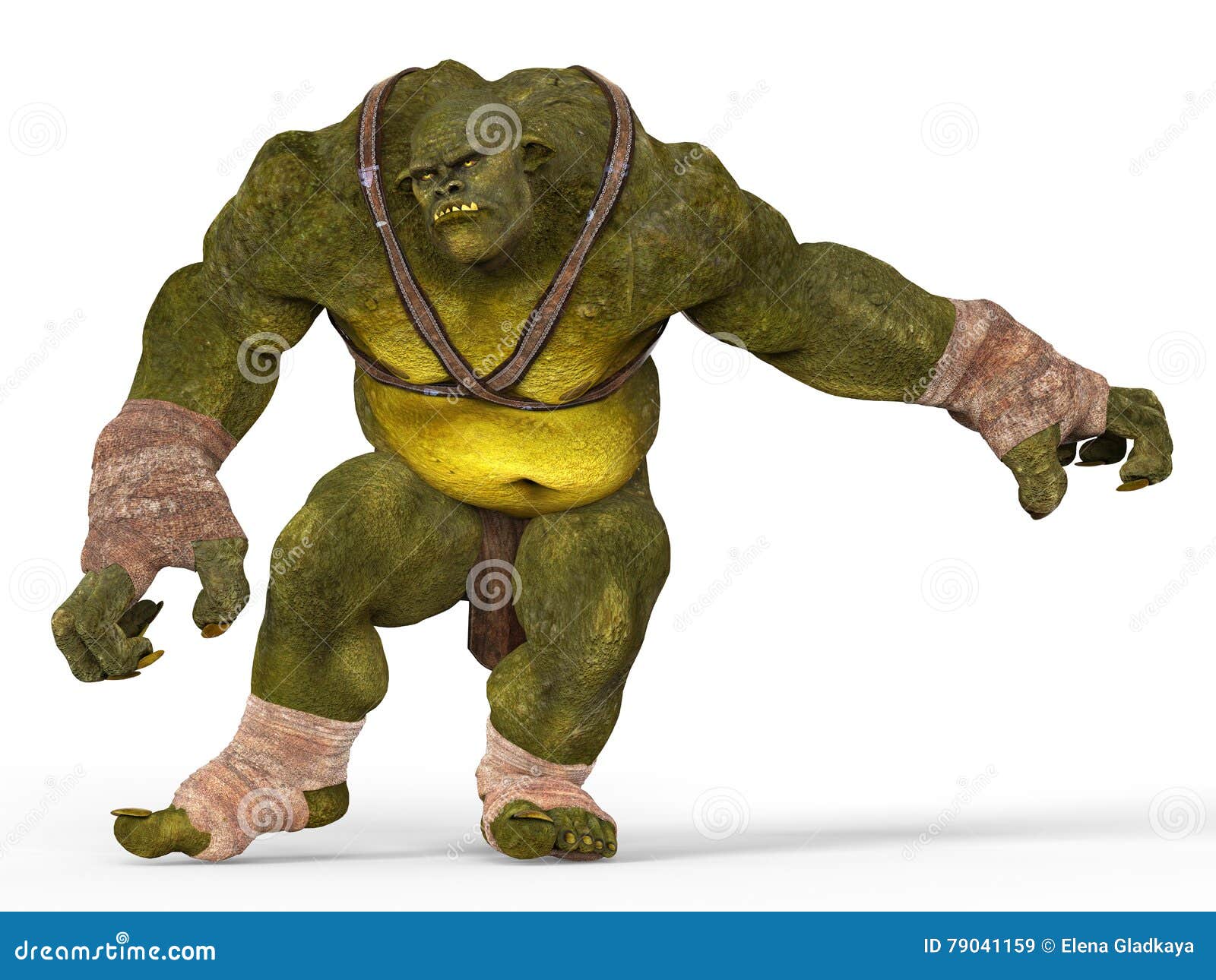 Ogre 3D Illustration stock illustration. Illustration of demonic - 79041159