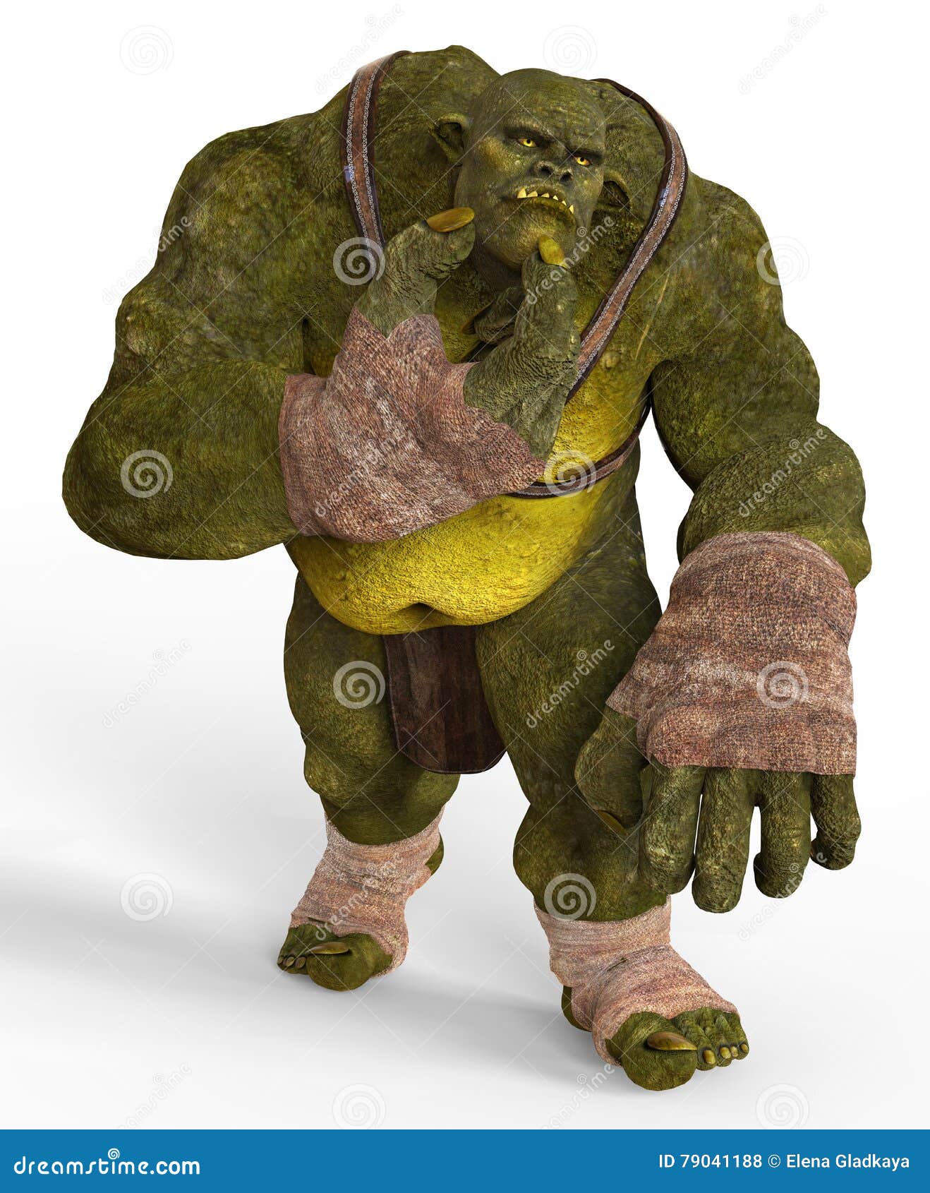 Ogre 3D Illustration stock illustration. Illustration of monstrous ...