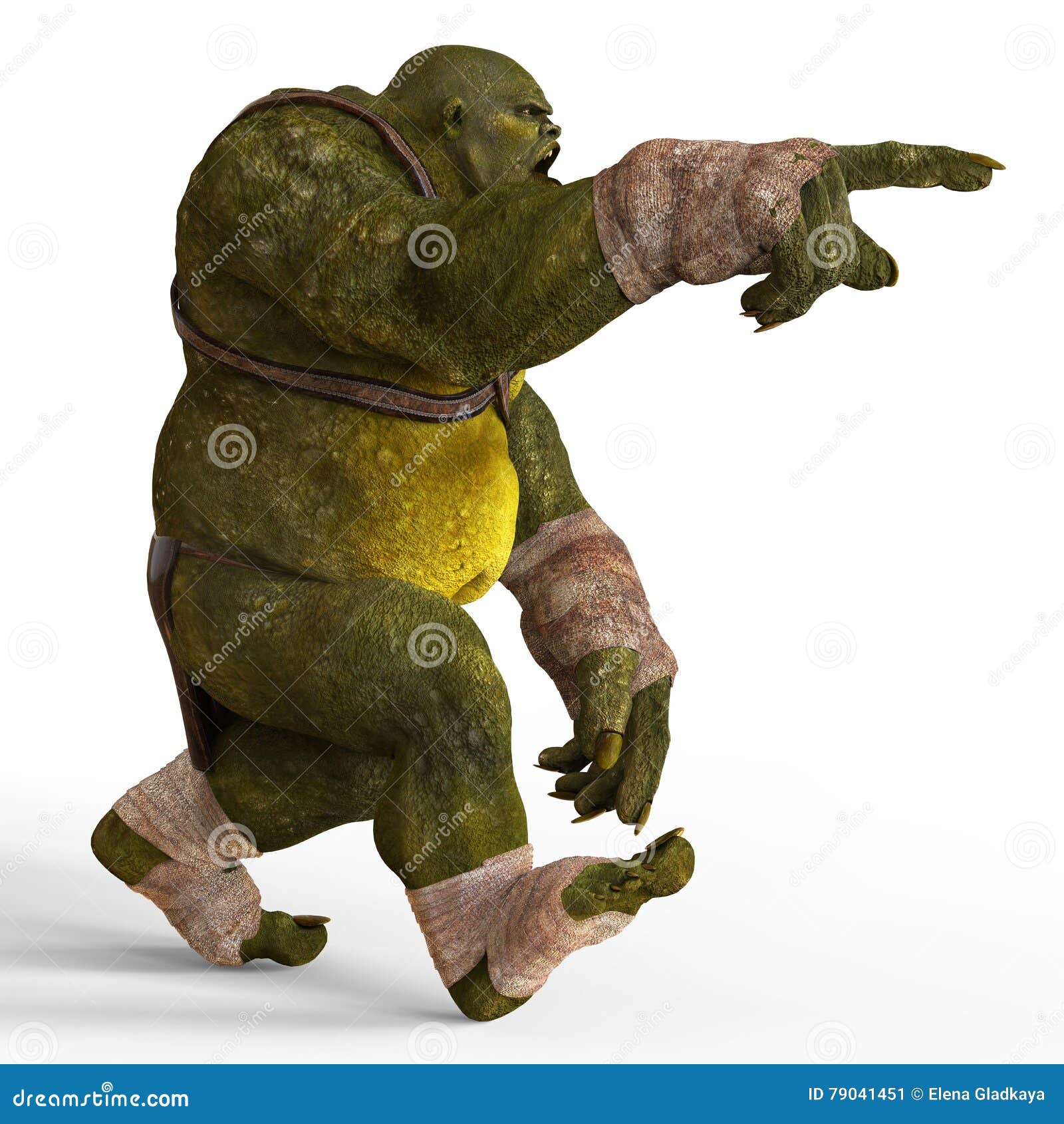 Ogre 3D Illustration stock illustration. Illustration of scare - 79041451
