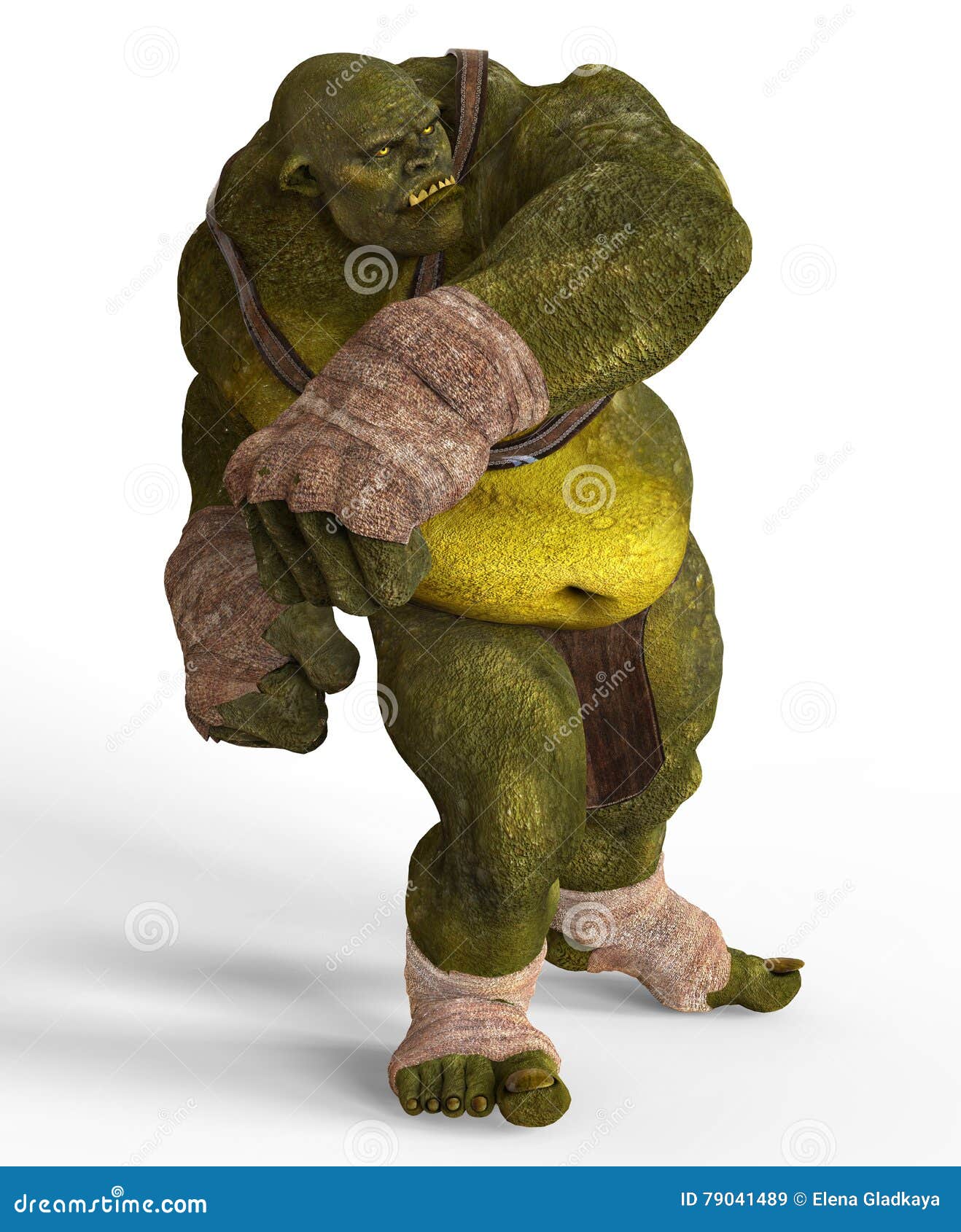Ogre 3D Illustration stock illustration. Illustration of white - 79041489
