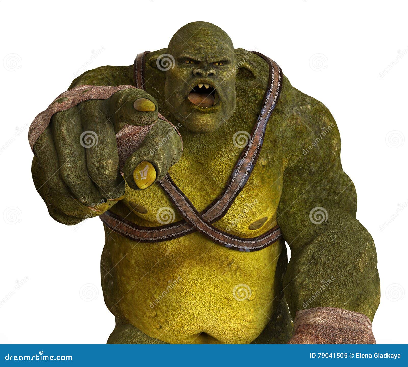 Ogre 3D Illustration stock illustration. Illustration of creature ...