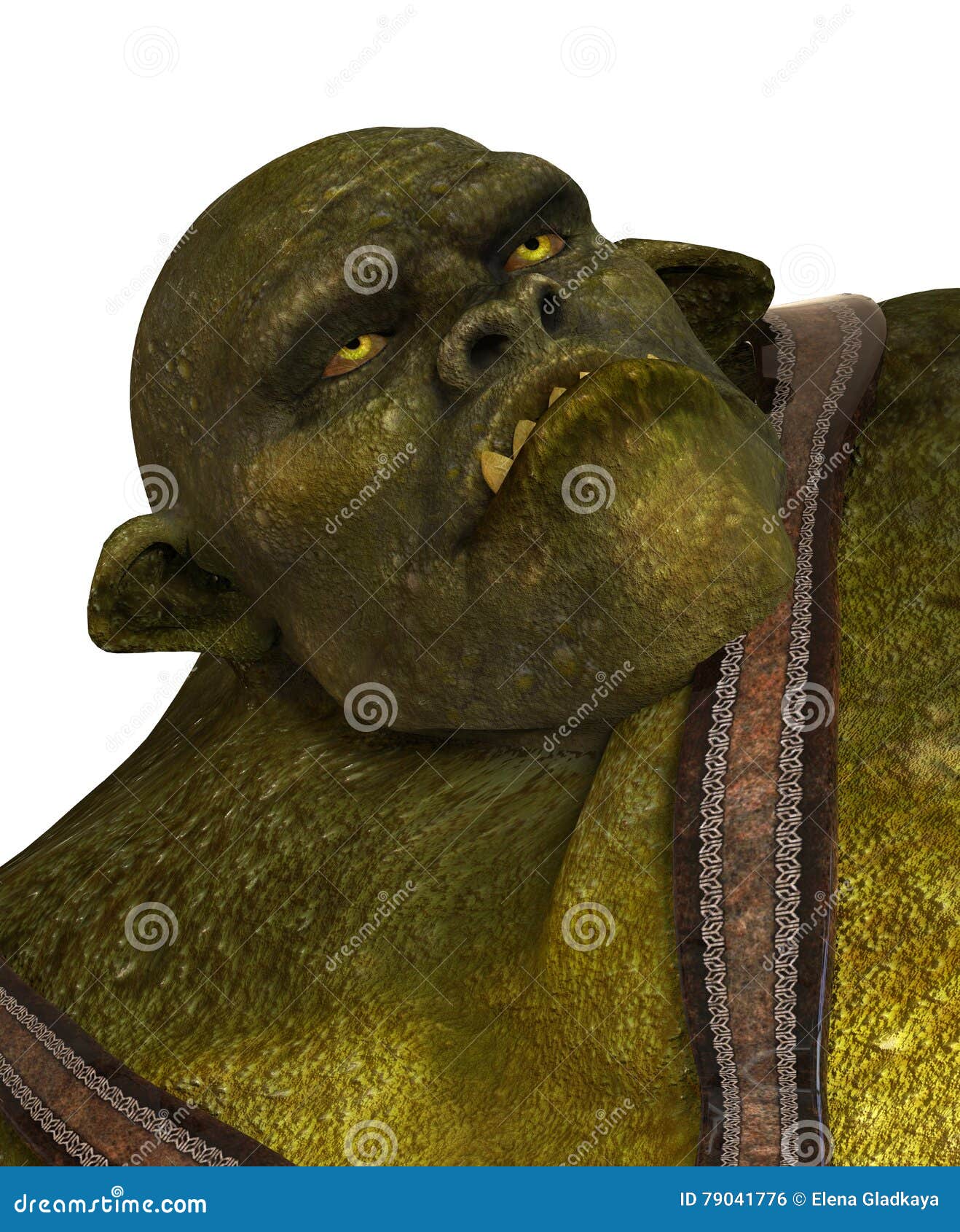 Ogre 3D Illustration stock illustration. Illustration of monster - 79041776