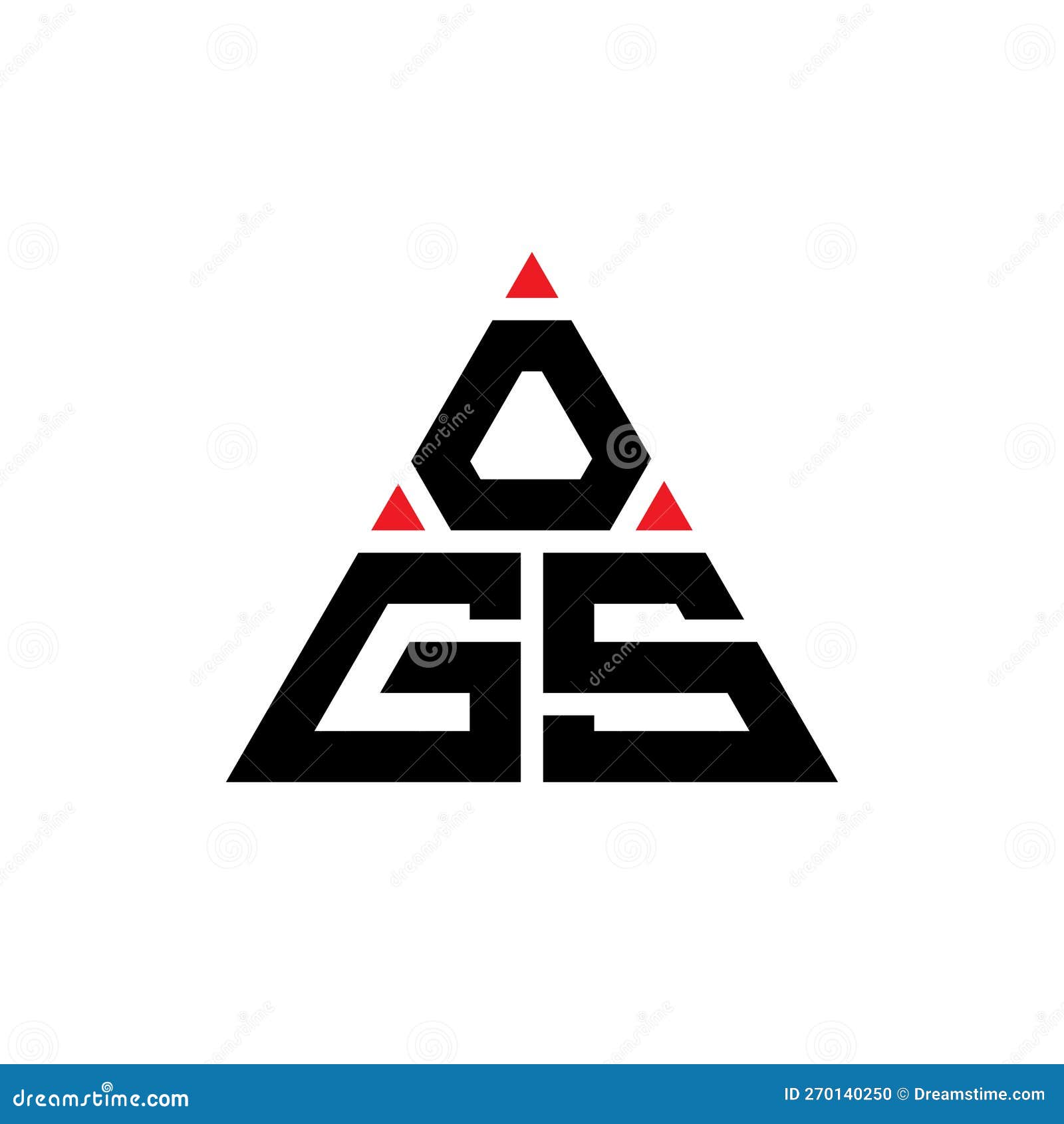 OGS Triangle Letter Logo Design with Triangle Shape. OGS Triangle Logo ...