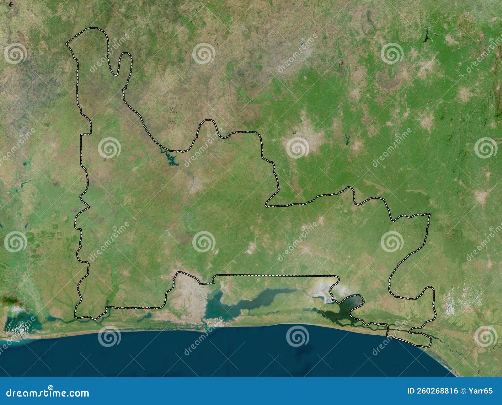 Ogun, Nigeria. High-res Satellite. No Legend Stock Photo - Image of ...