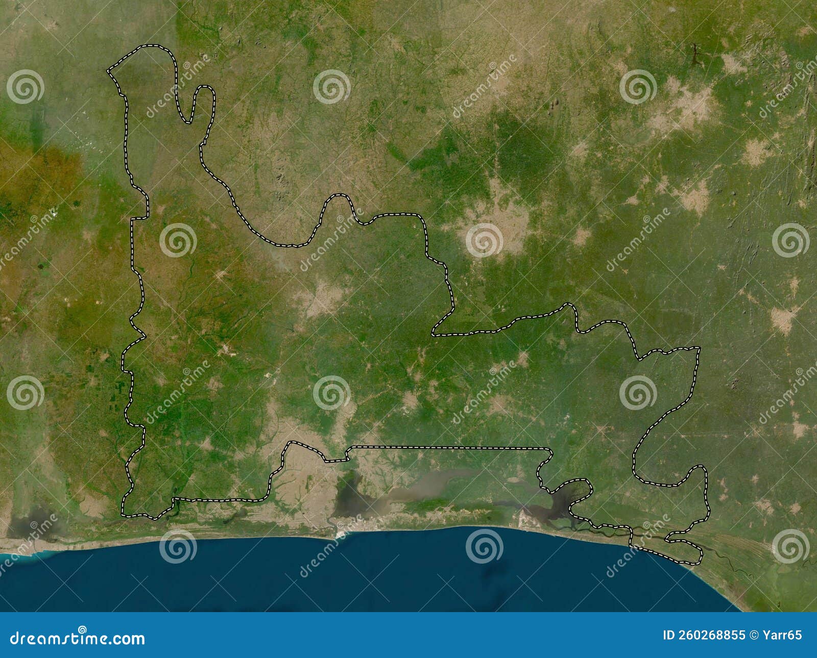 Ogun, Nigeria. Low-res Satellite. No Legend Stock Image - Image of ...