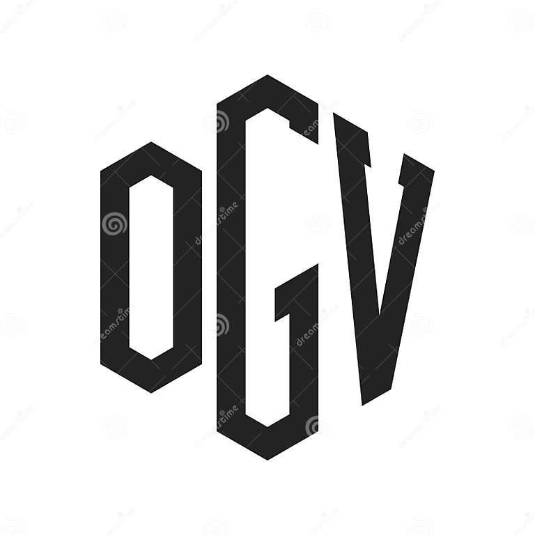 OGV Logo Design. Initial Letter OGV Monogram Logo Using Hexagon Shape ...
