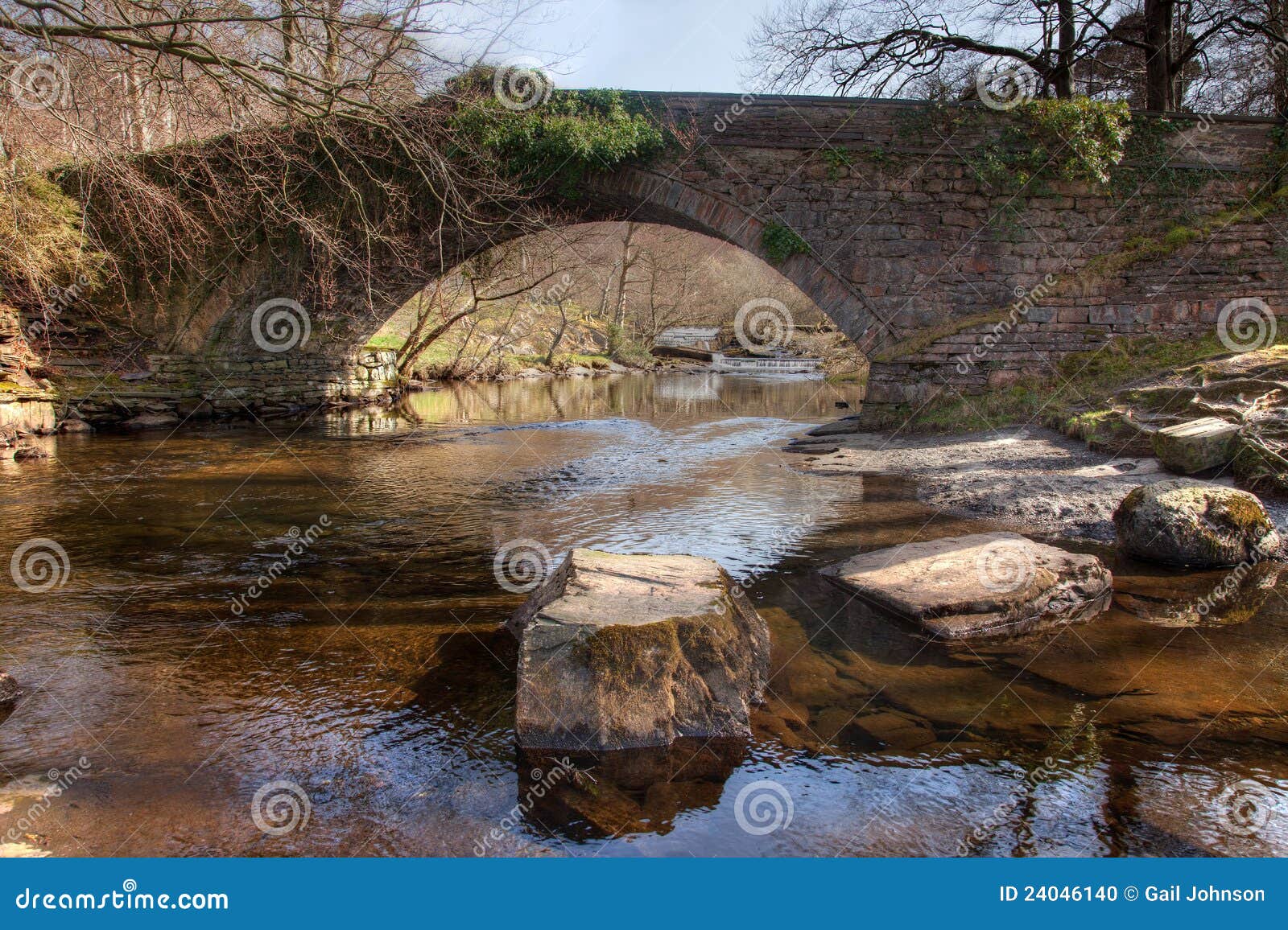 The Ogwen River and bridge stock photo. Image of national - 24046140