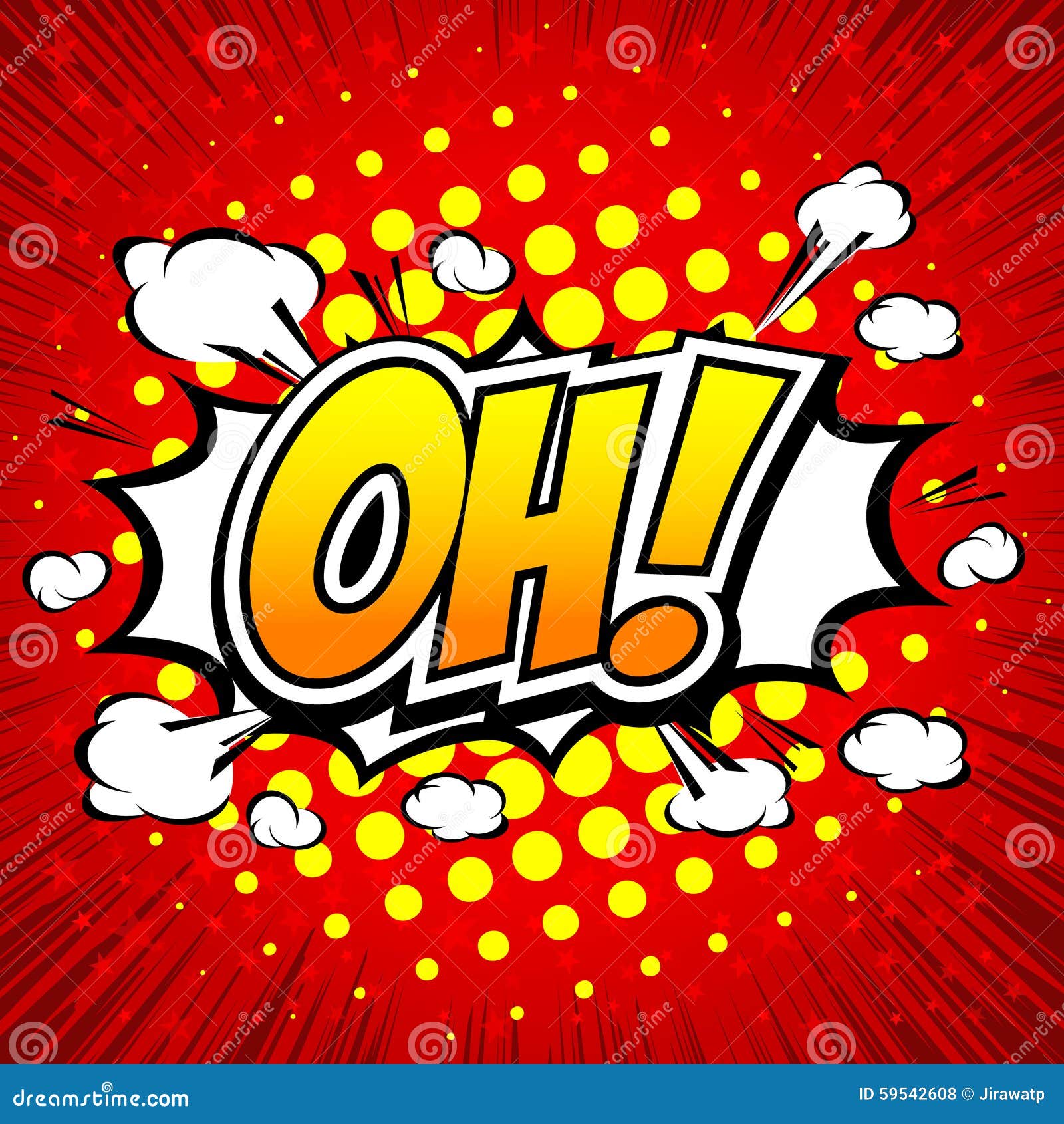 Oh! Comic Speech Bubble, Cartoon. Stock Vector - Illustration of vector ...