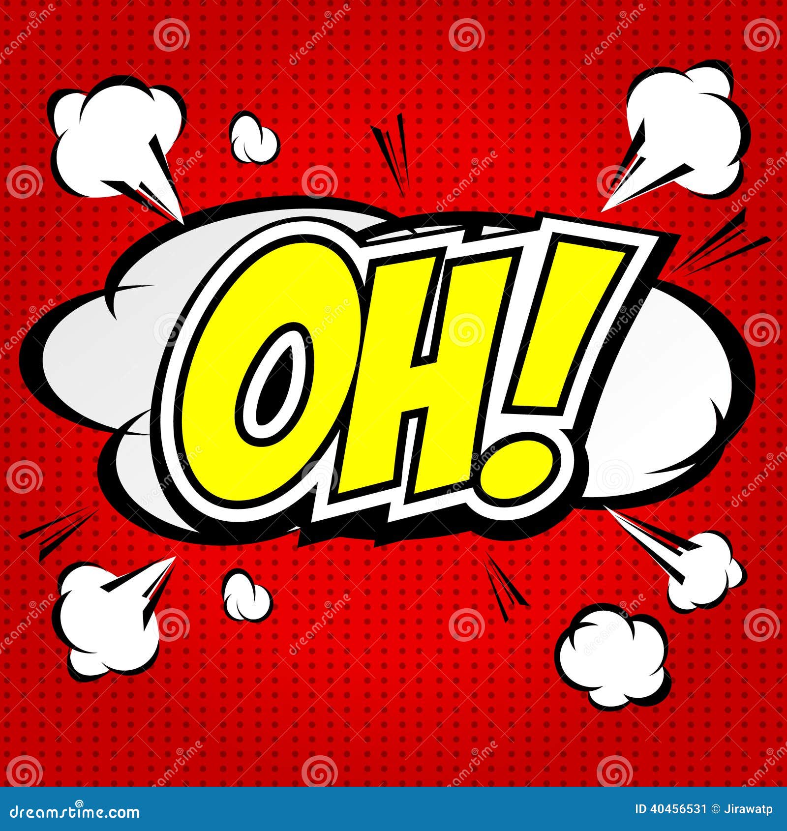 Oh! Comic Speech Bubble, Cartoon. Stock Vector - Illustration of symbol ...