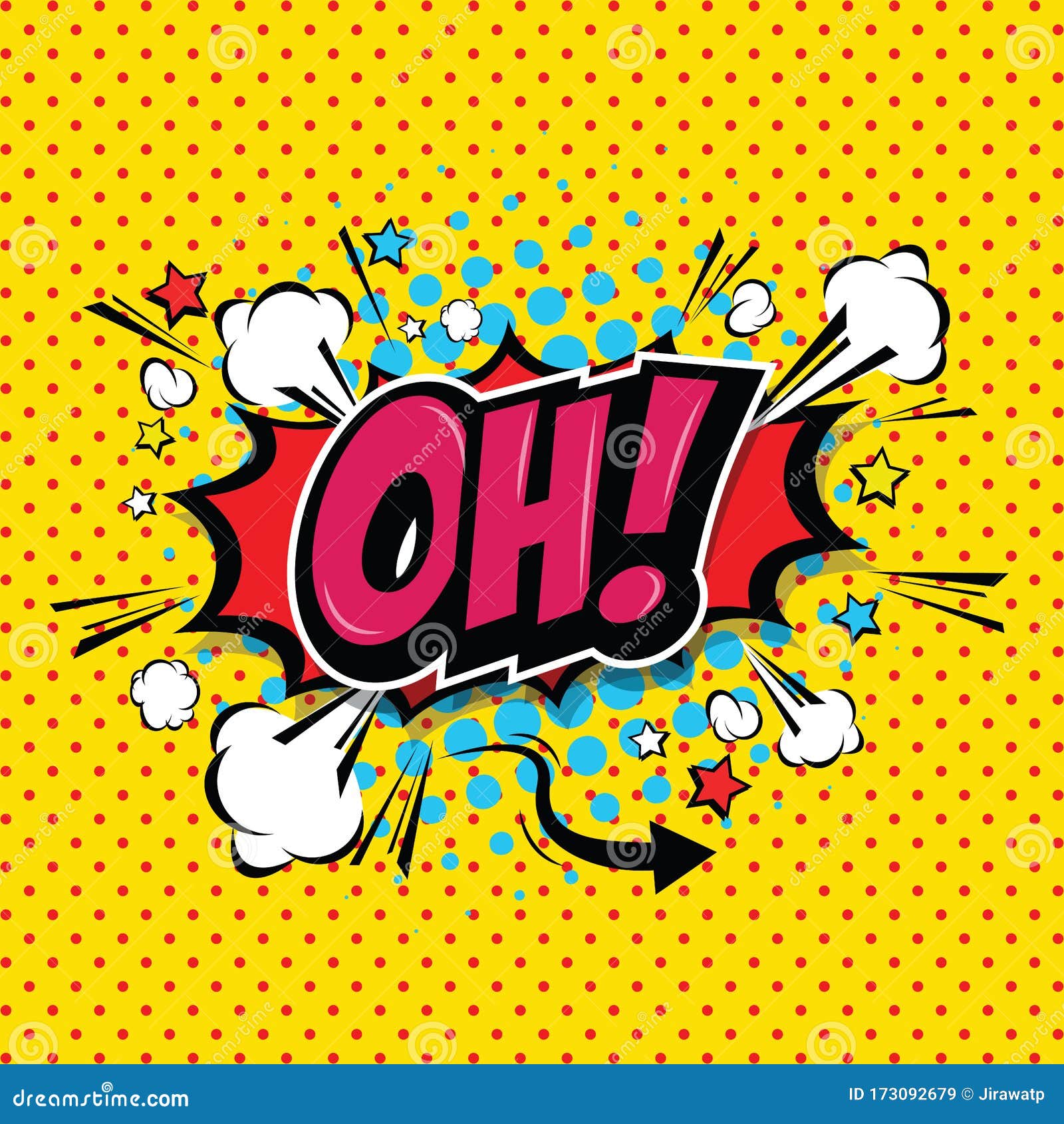 Oh! Comic Speech Bubble. Vector Eps 10 Stock Vector - Illustration of ...