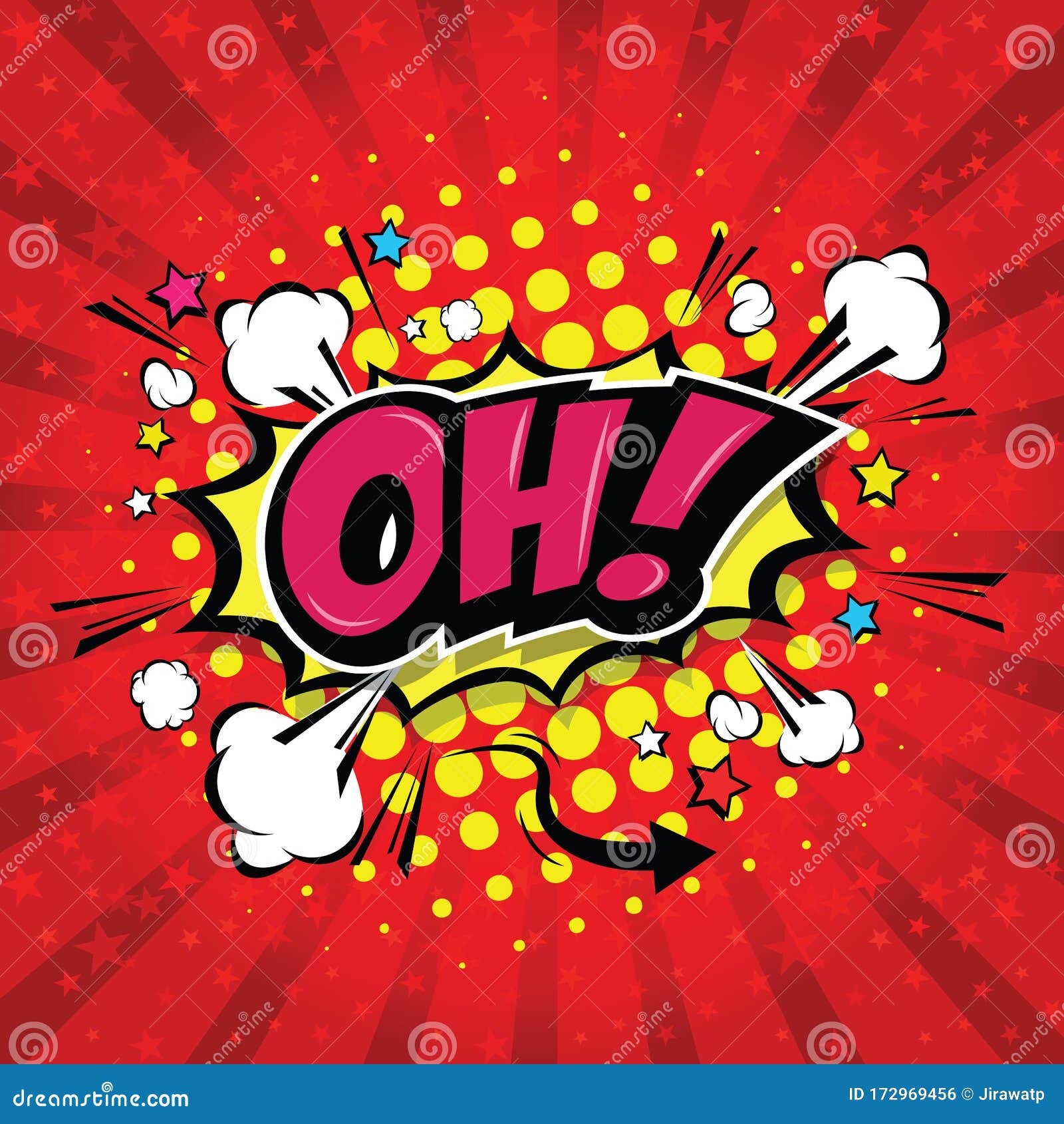 Oh! Comic Speech Bubble. Vector Eps 10 Stock Vector - Illustration of ...