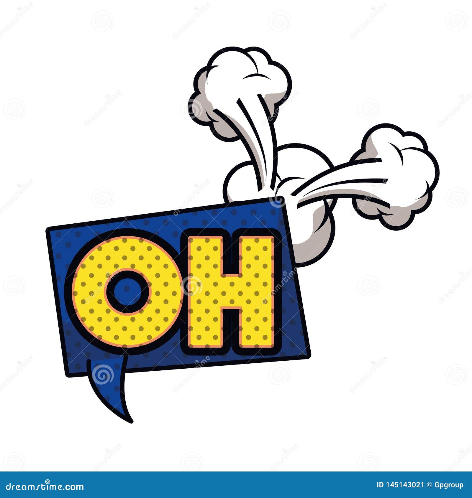 Oh Comic Words in Speech Bubble Isolated Icon Stock Vector ...