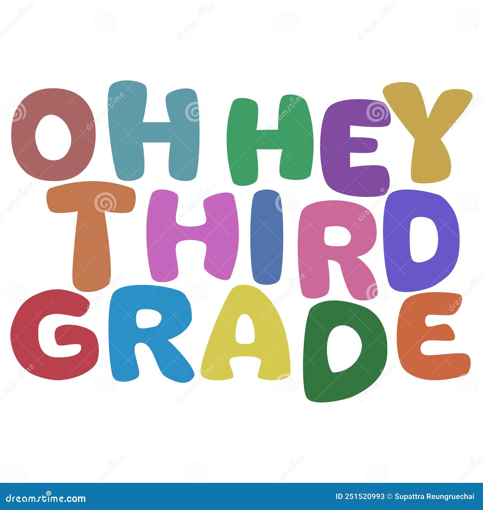 Oh hey third grade graphic stock vector. Illustration of template ...