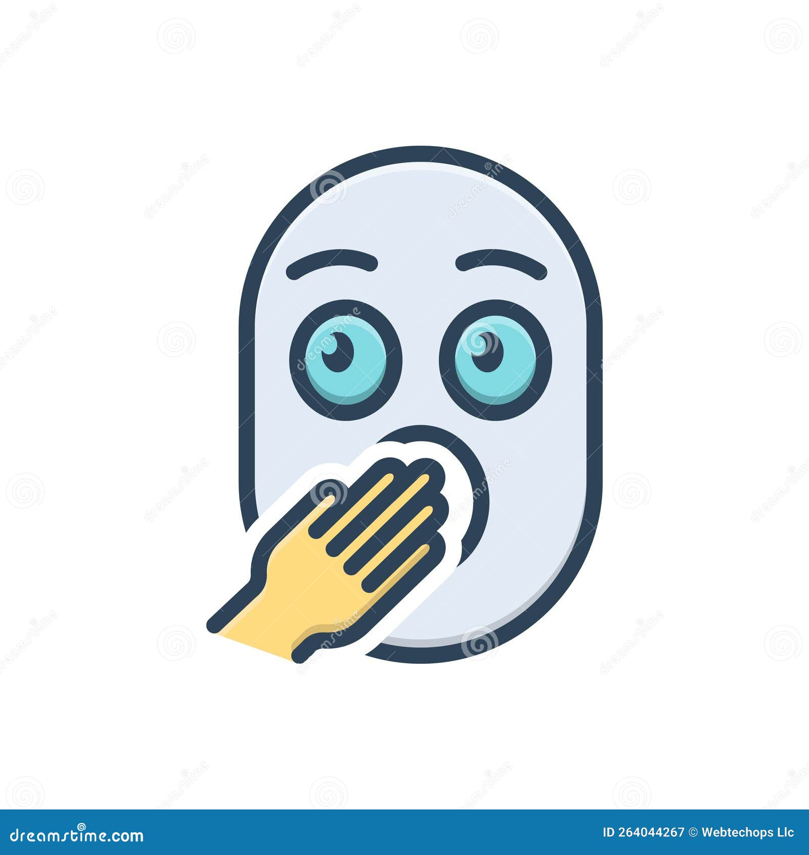 Color Illustration Icon for Oh, Emoji and Surprise Stock Illustration ...
