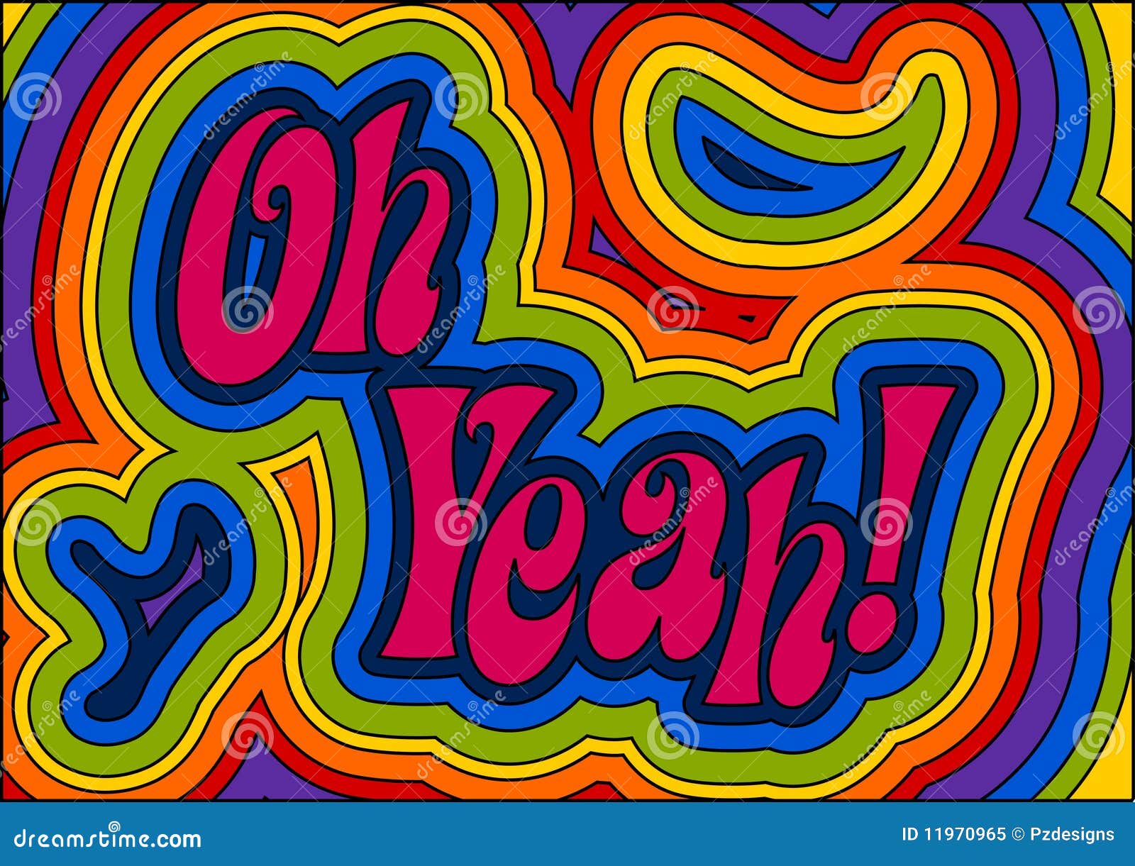 Oh ja! vector illustratie. Illustration of spectrum, vrolijk - 11970965