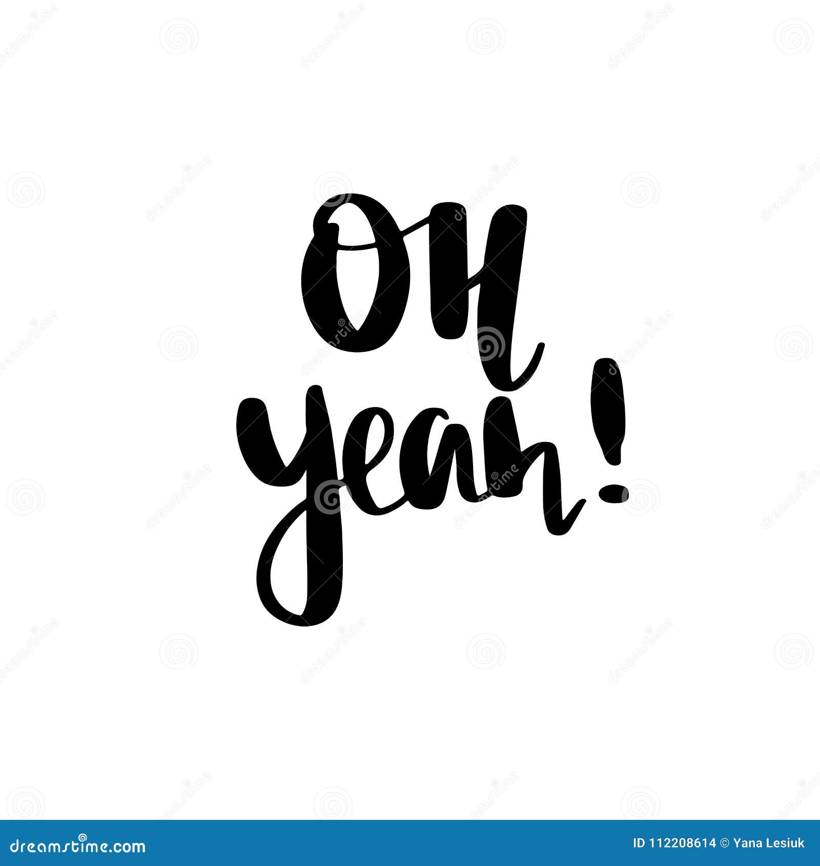 Oh Ja - Vector Die Hand, Die Phrase Beschriftend Gezeichnet Wird Vektor ...