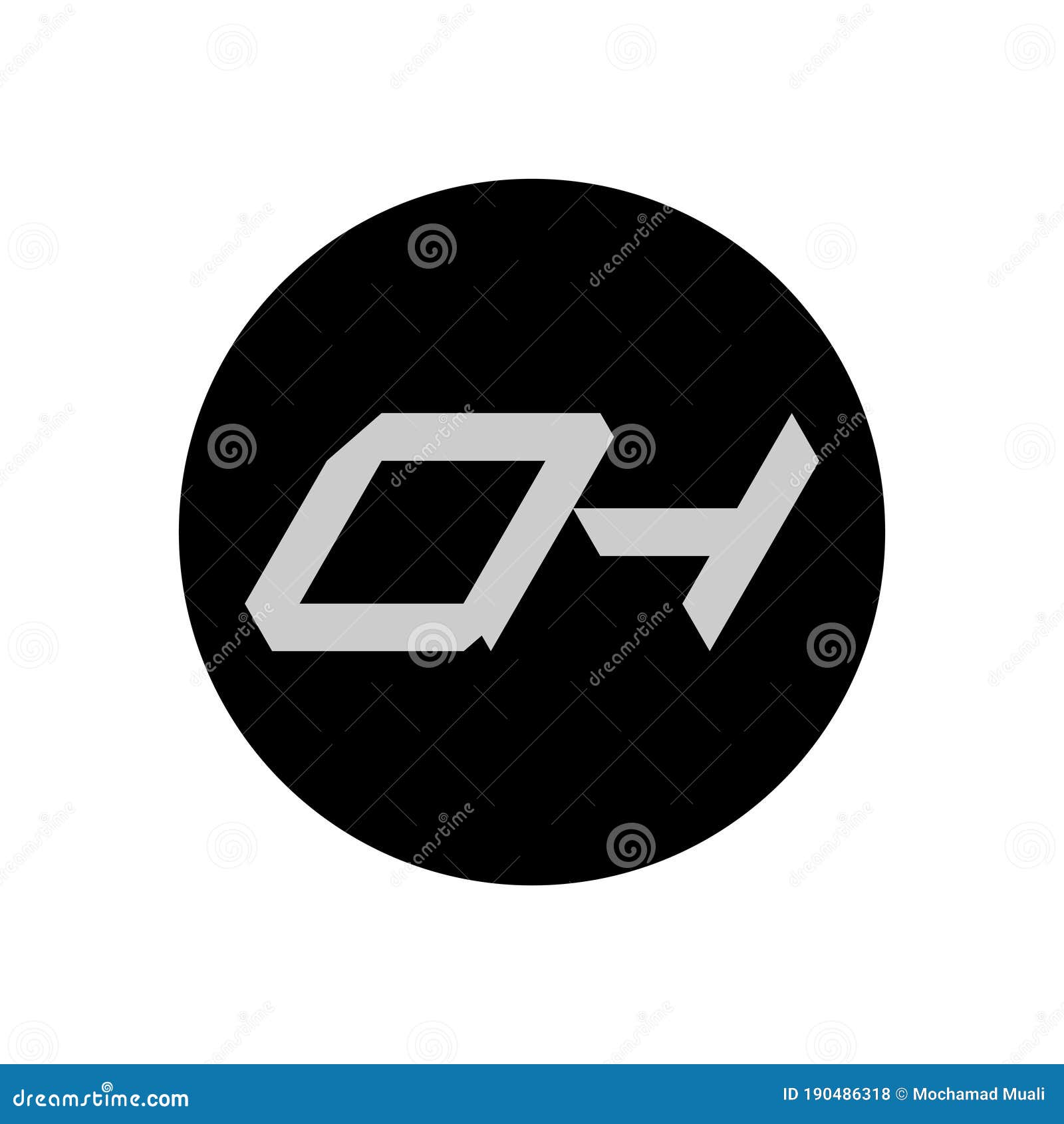OH Letter Logo Design with Simple Style Stock Vector - Illustration of ...