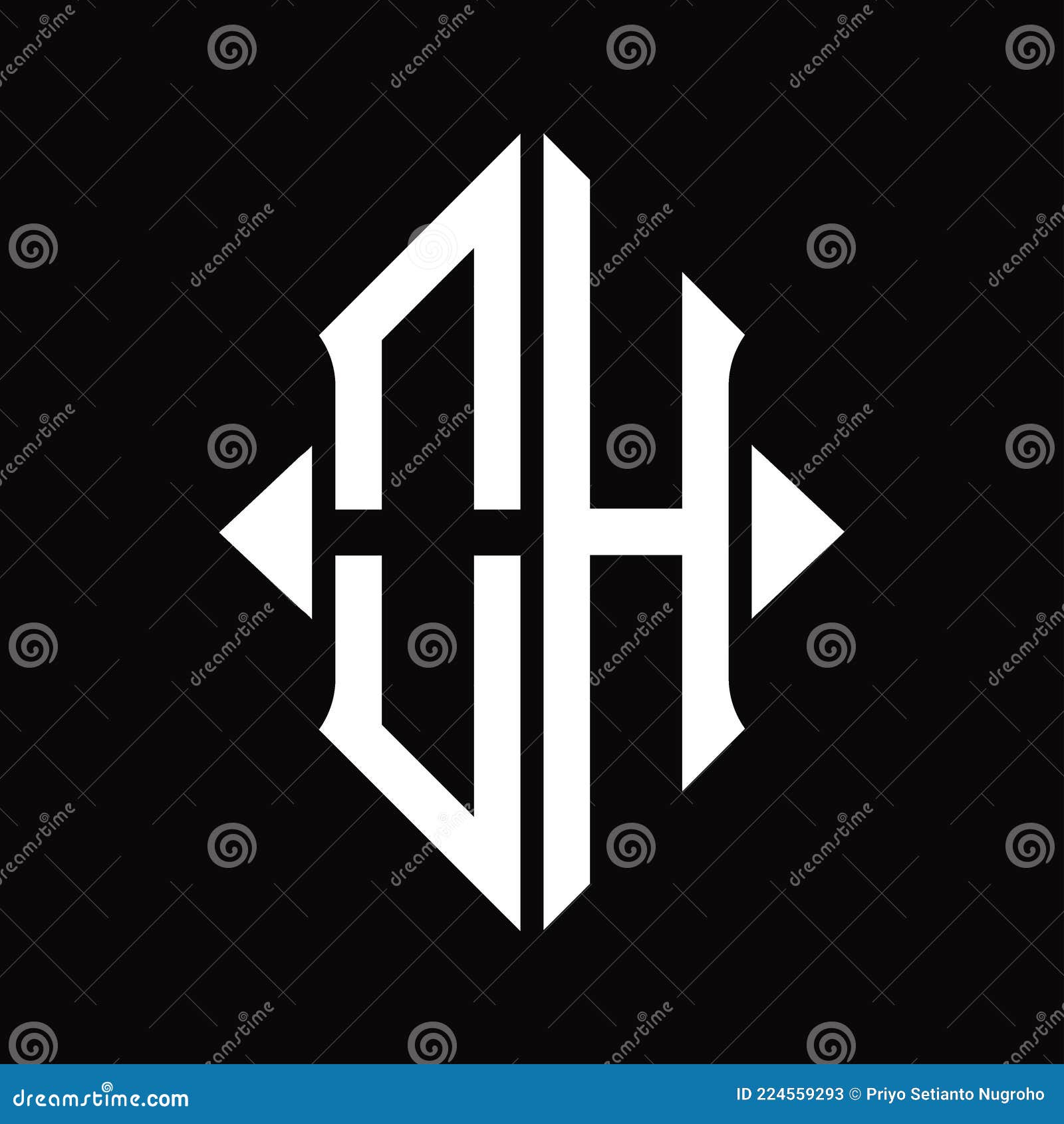 OH Logo Monogram with Shield Shape Isolated Design Template Stock ...