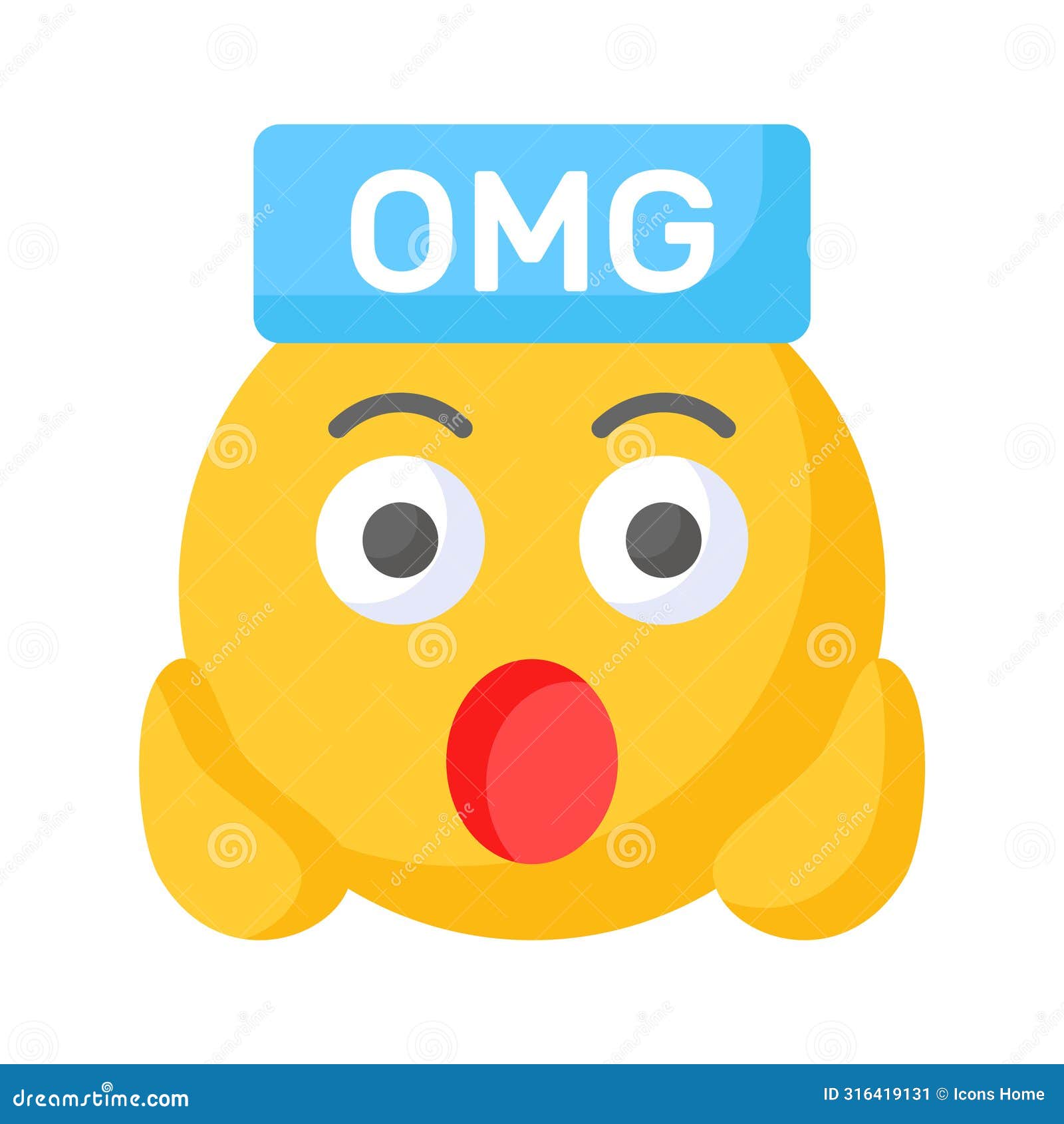 Oh My God Expression Emoji Vector Design, Editable Vector Stock Vector ...