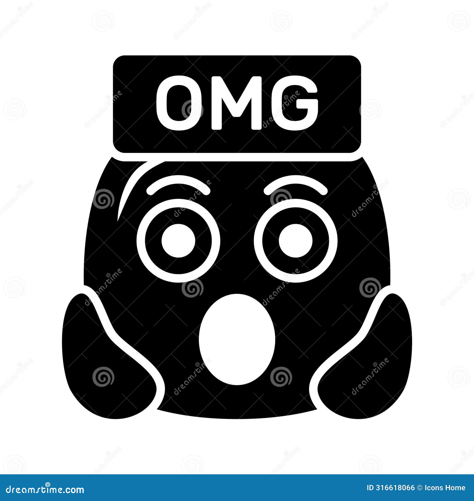 Oh My God Expression Emoji Vector Design, Editable Vector Stock Vector ...