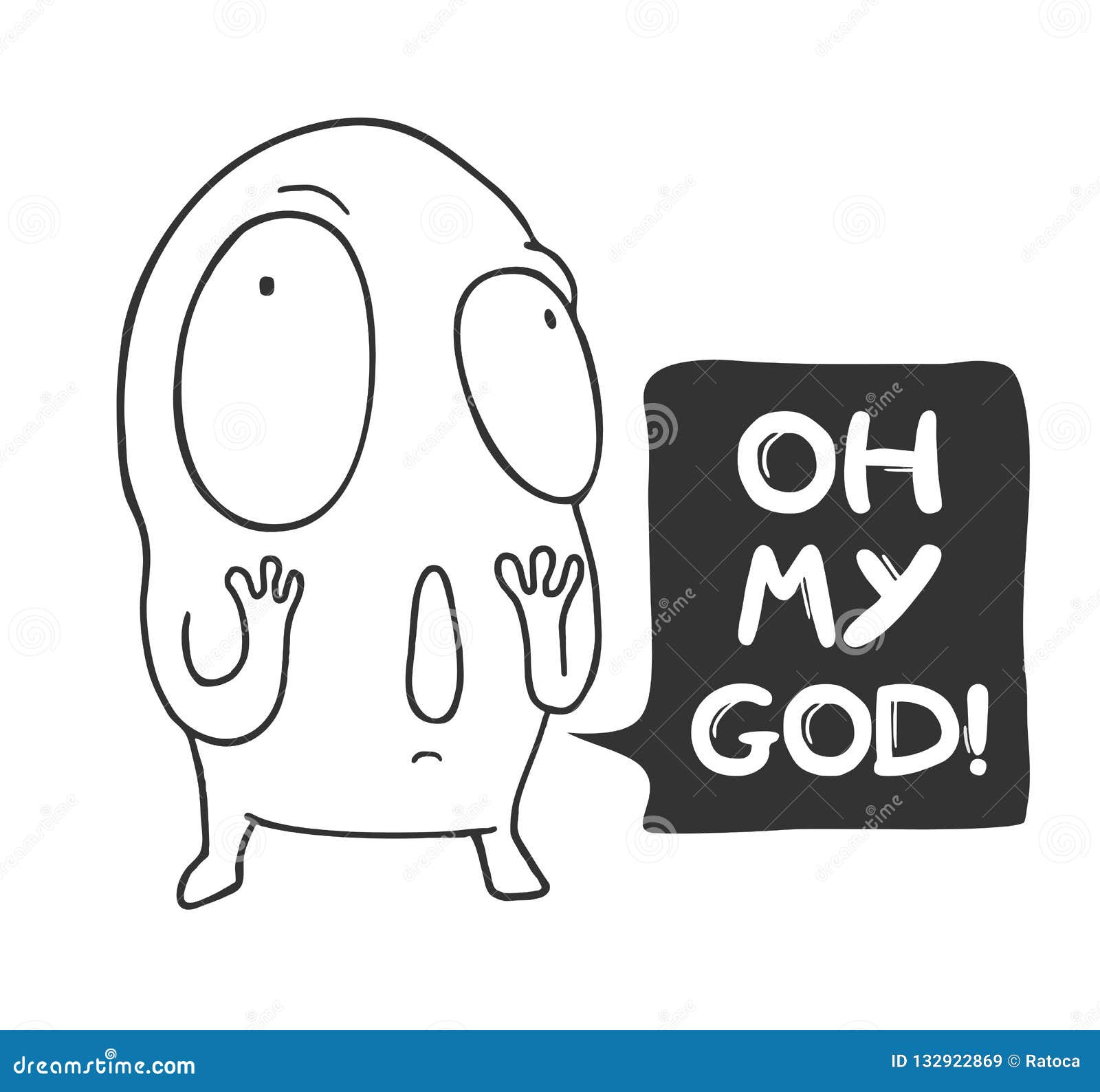 Oh my god message stock vector. Illustration of smiley - 132922869