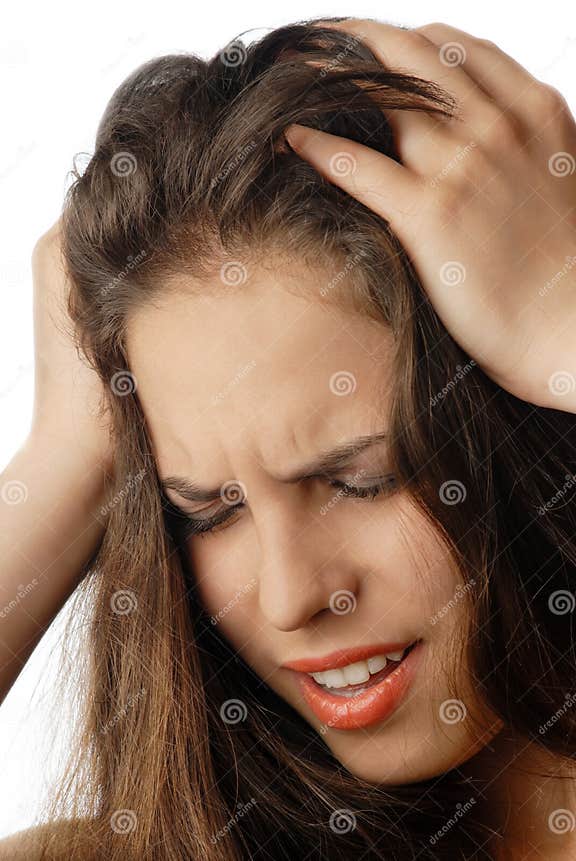 Oh, my head stock photo. Image of discomfort, caucasian - 2508484