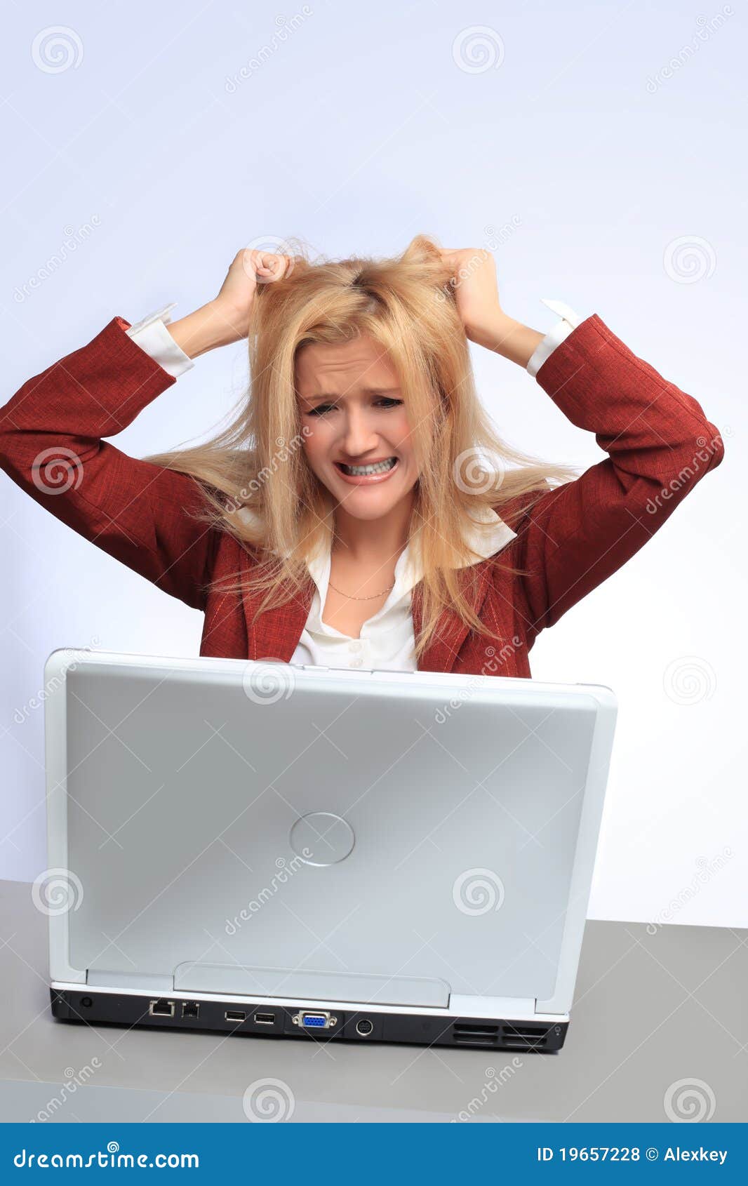 Oh no! stock photo. Image of computer, laptop, female - 19657228