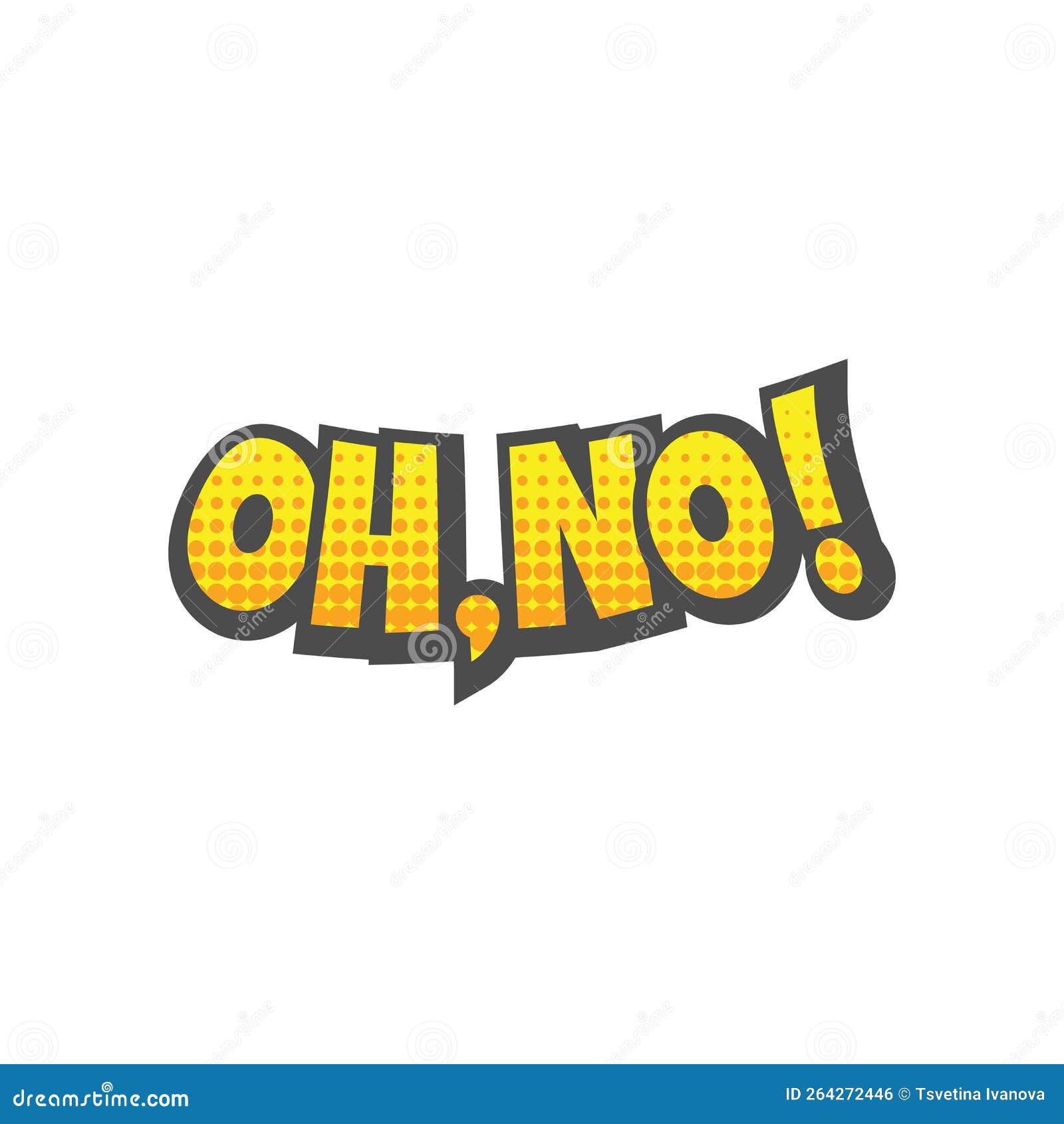 Oh, No! 3d Letters with Halftone Vector Stock Vector - Illustration of ...