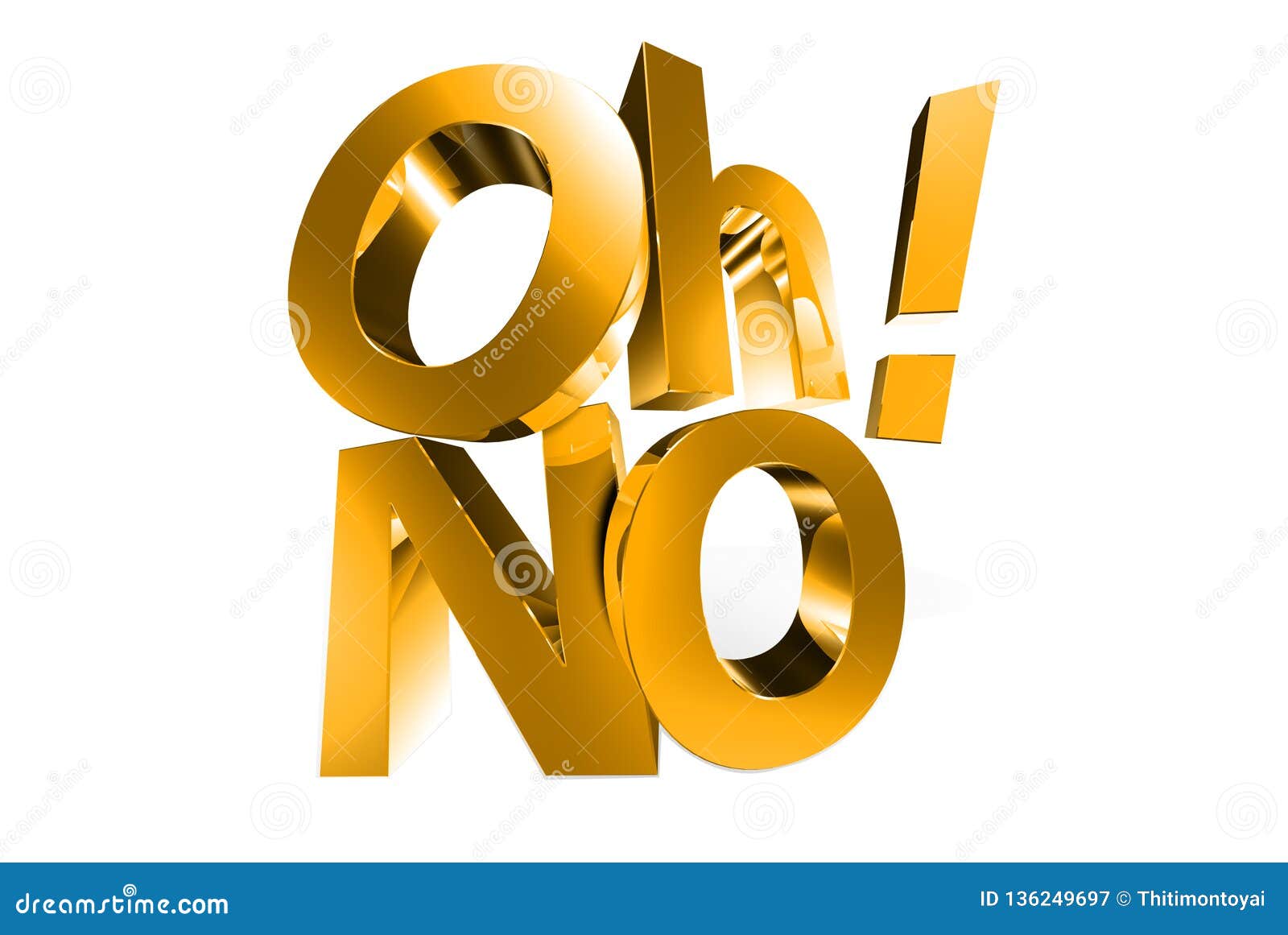Oh no 3D. stock illustration. Illustration of expression - 136249697