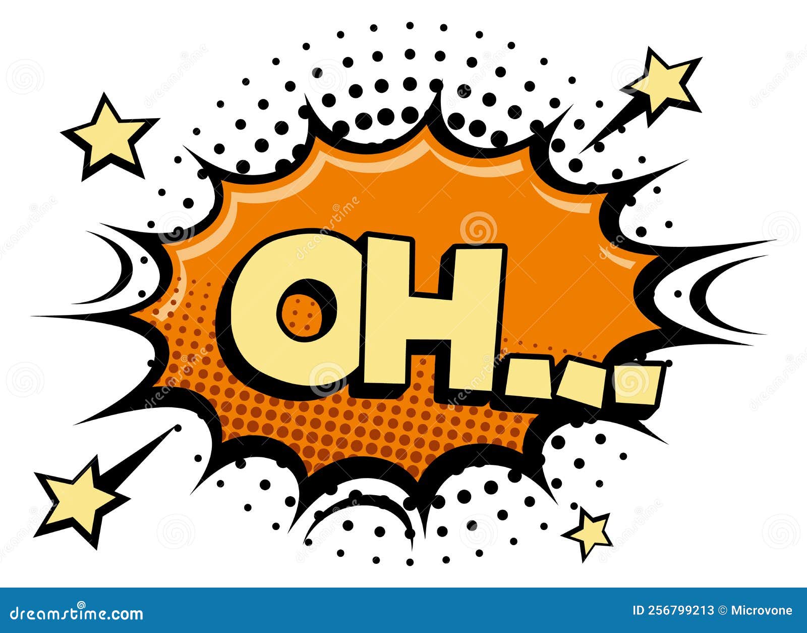 Oh Sound Frame in Comic Pop Art Style with Halftone Shadow Stock Vector ...