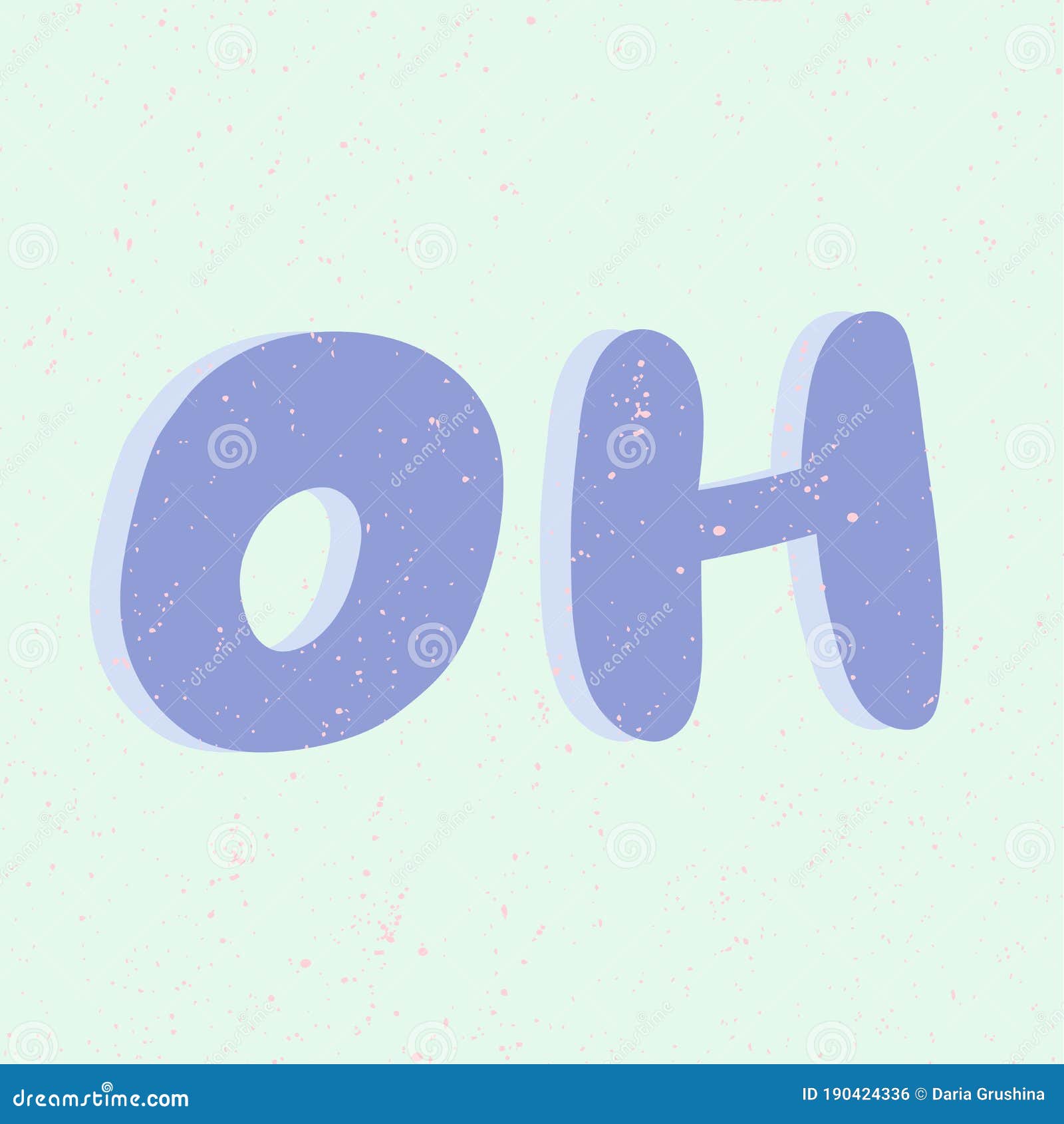 Oh. Sticker for Social Media Content. Vector Hand Drawn Illustration ...