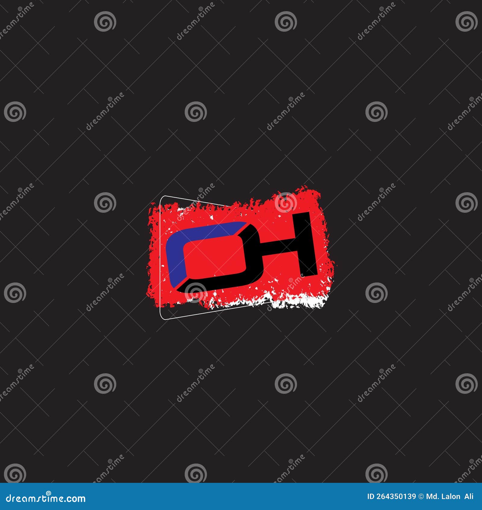 OH Text Logo Design stock vector. Illustration of type - 264350139
