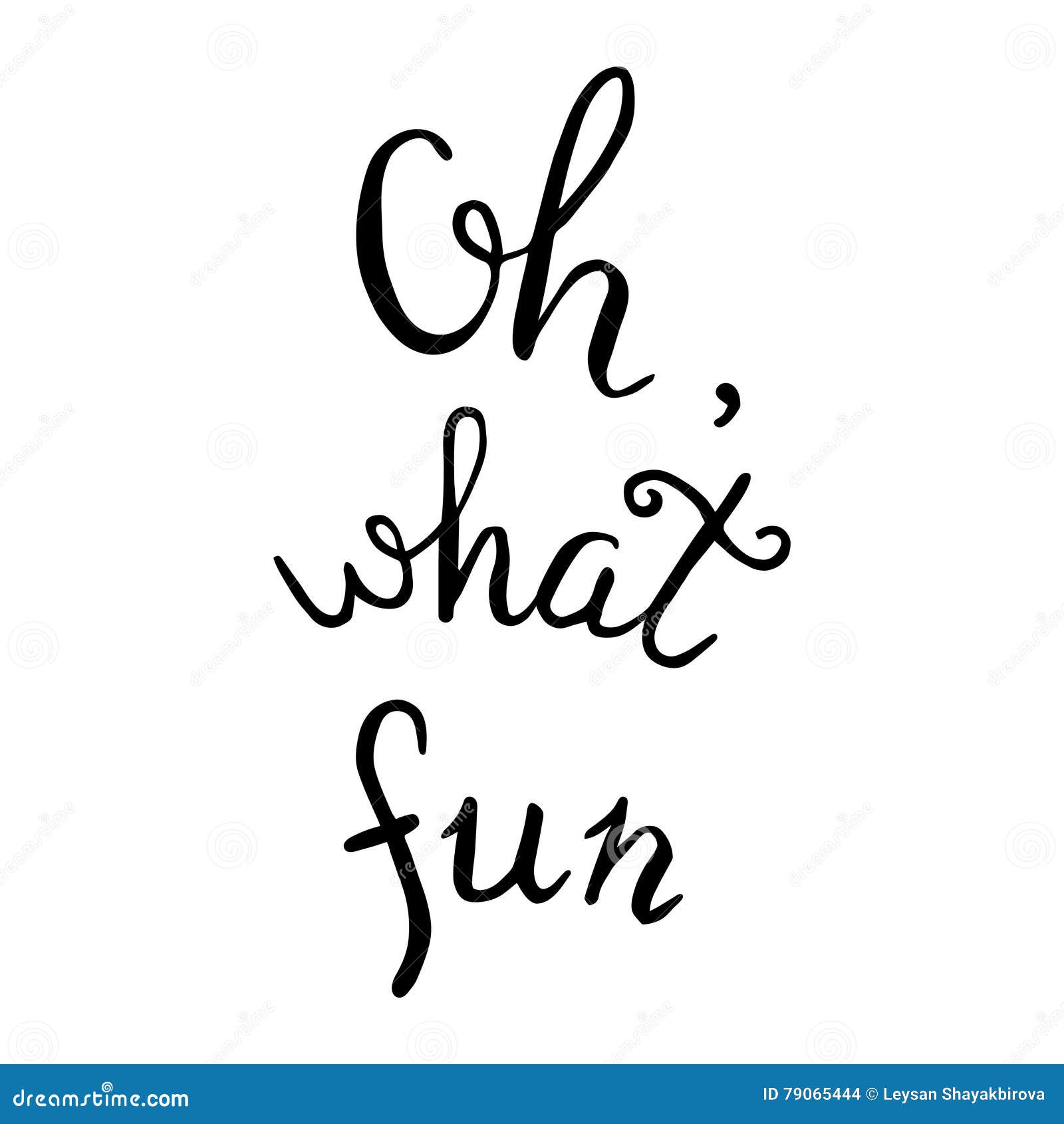 Oh what fun stock vector. Illustration of graphic, hand - 79065444