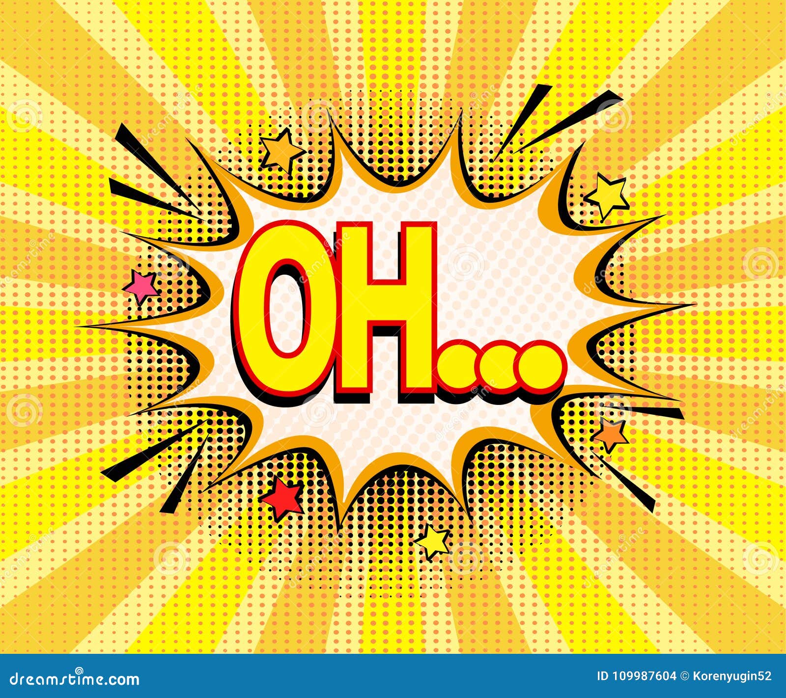 Oh Word in Pop Art Retro Comic Style, Vector Illustration Stock Vector ...