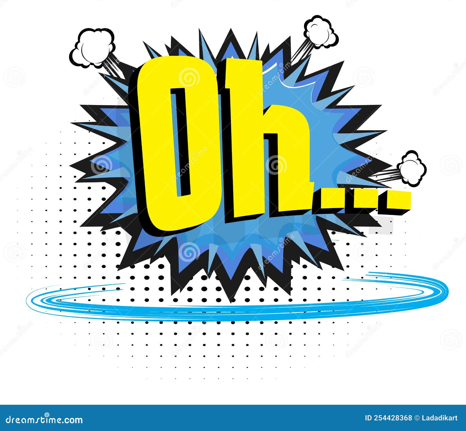 Oh Word Speech Bubble. Vintage Comic Style Stock Vector - Illustration ...