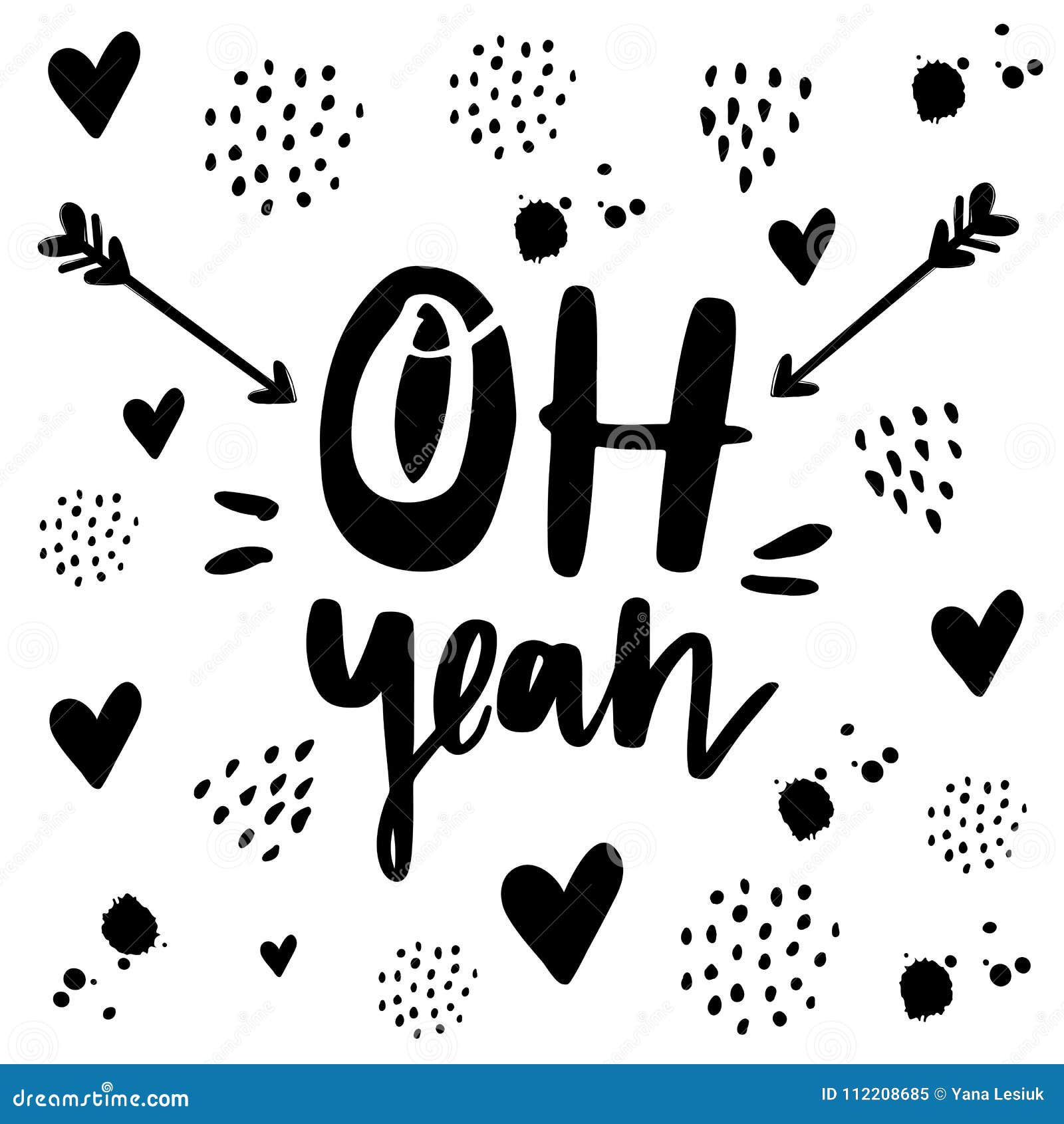 Oh Yeah - Vector Hand Drawn Lettering Phrase. Modern Brush Call Stock ... Oh Yeah - Vector Hand Drawn Lettering Phrase. Modern Brush Call Stock ...