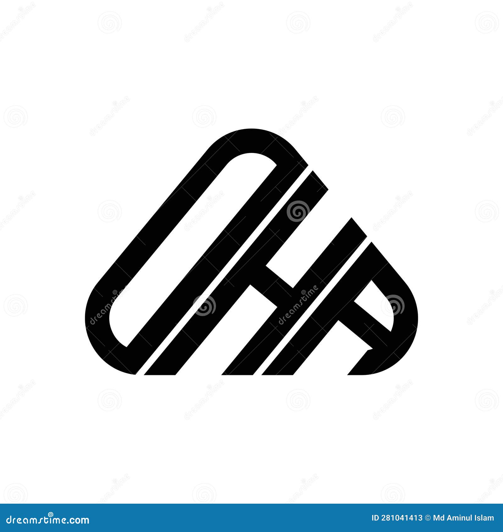 OHA Letter Logo Creative Design with Vector Graphic, OHA Stock Vector ...