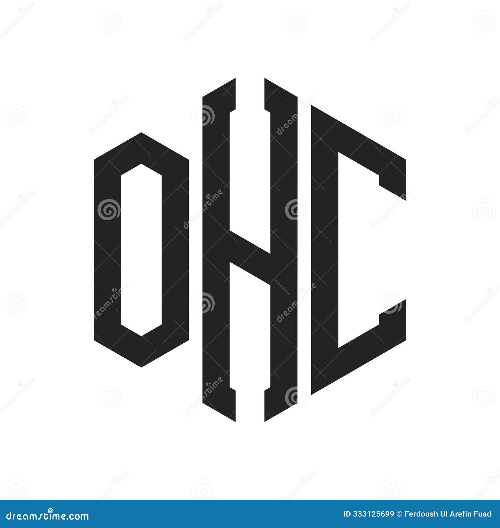 OHC Logo Design. Initial Letter OHC Monogram Logo Using Hexagon Shape ...