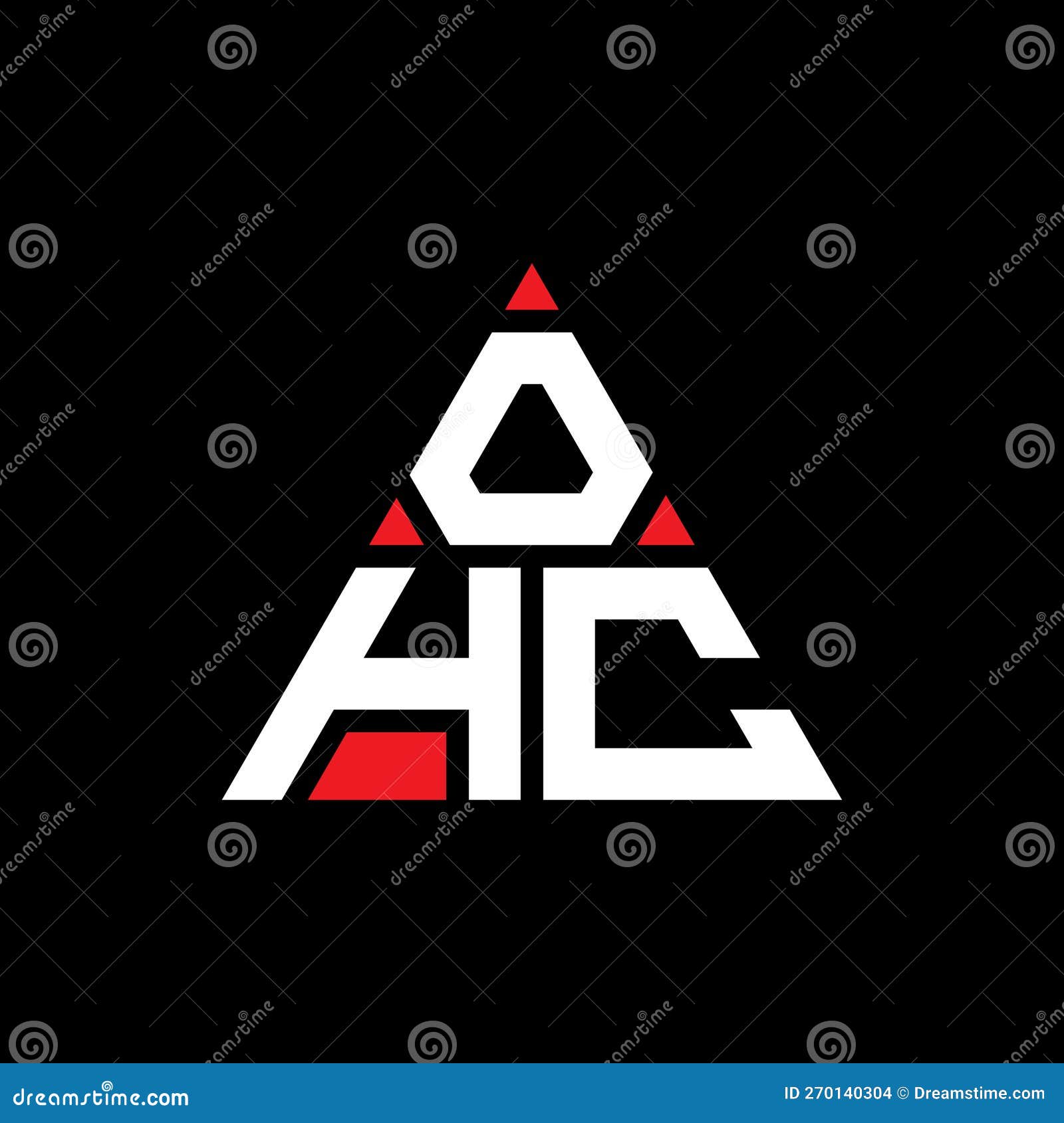 OHC Triangle Letter Logo Design with Triangle Shape. OHC Triangle Logo ...